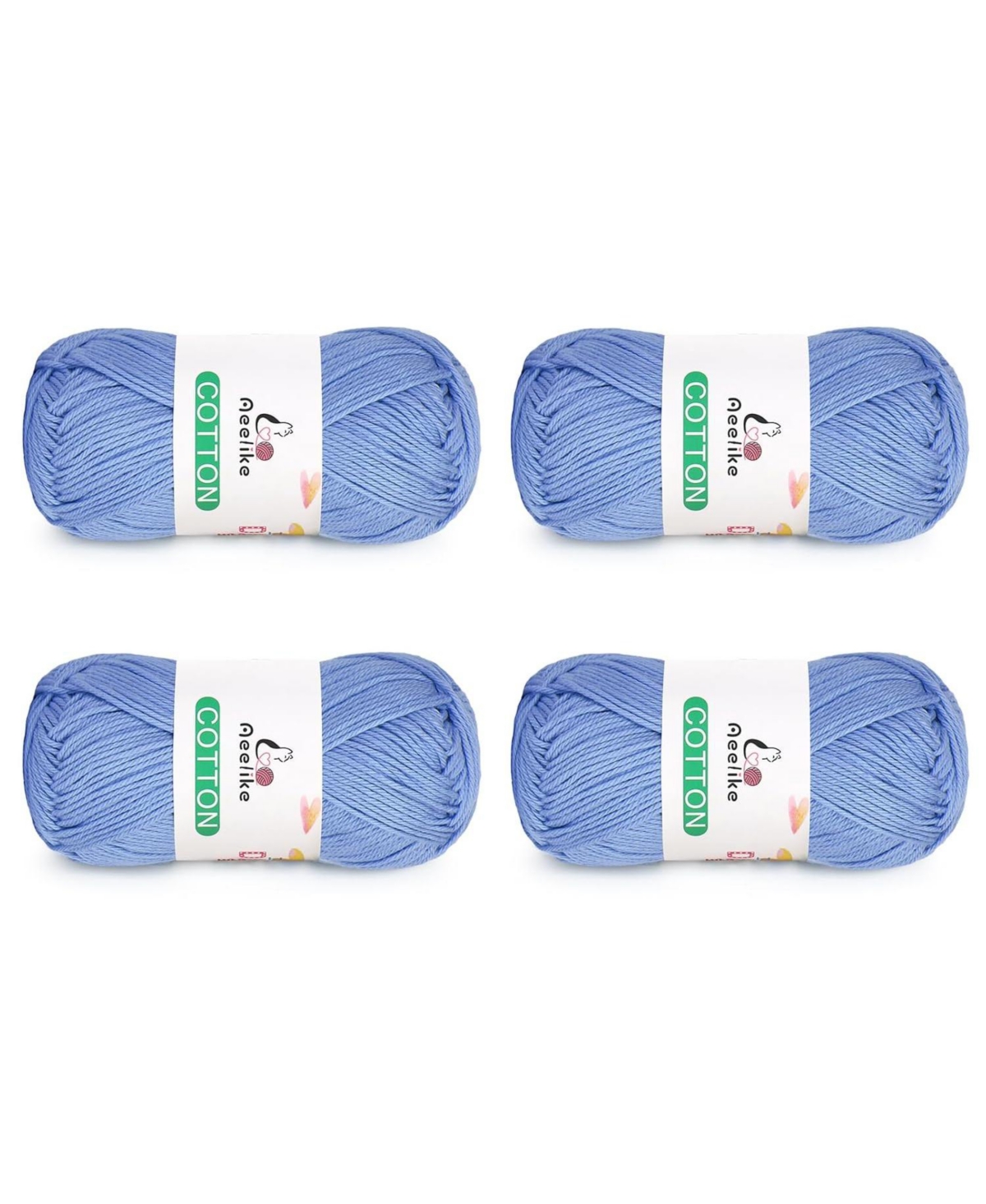 Click here for Aeelike Cotton Yarn for Crocheting - 4 Skeins  50g... prices