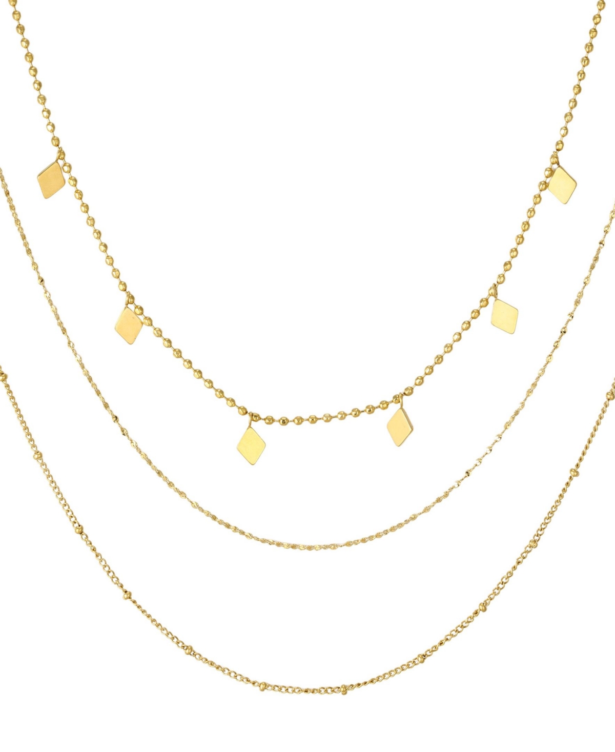 Click here for St. Moran Tarnish-Resistant Gold Set of 3 Dainty L... prices