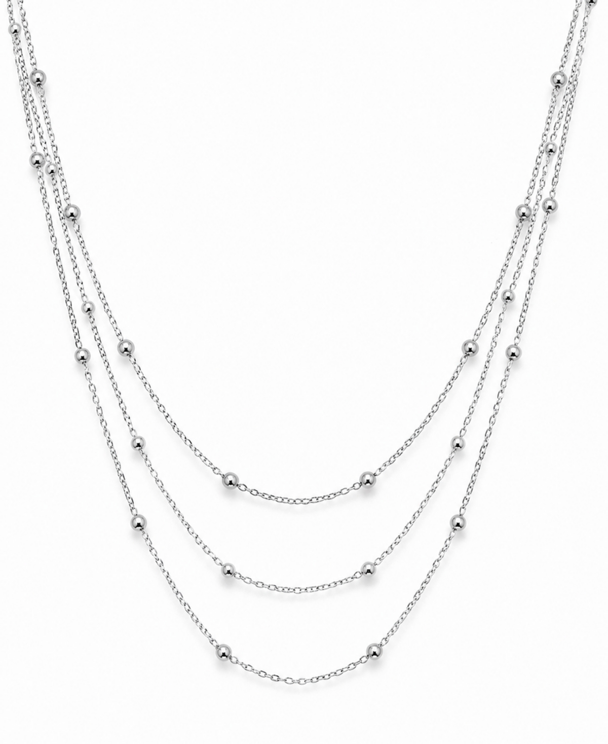 Click here for And Now This Silver Plated Beaded 18 Layered Neckl... prices