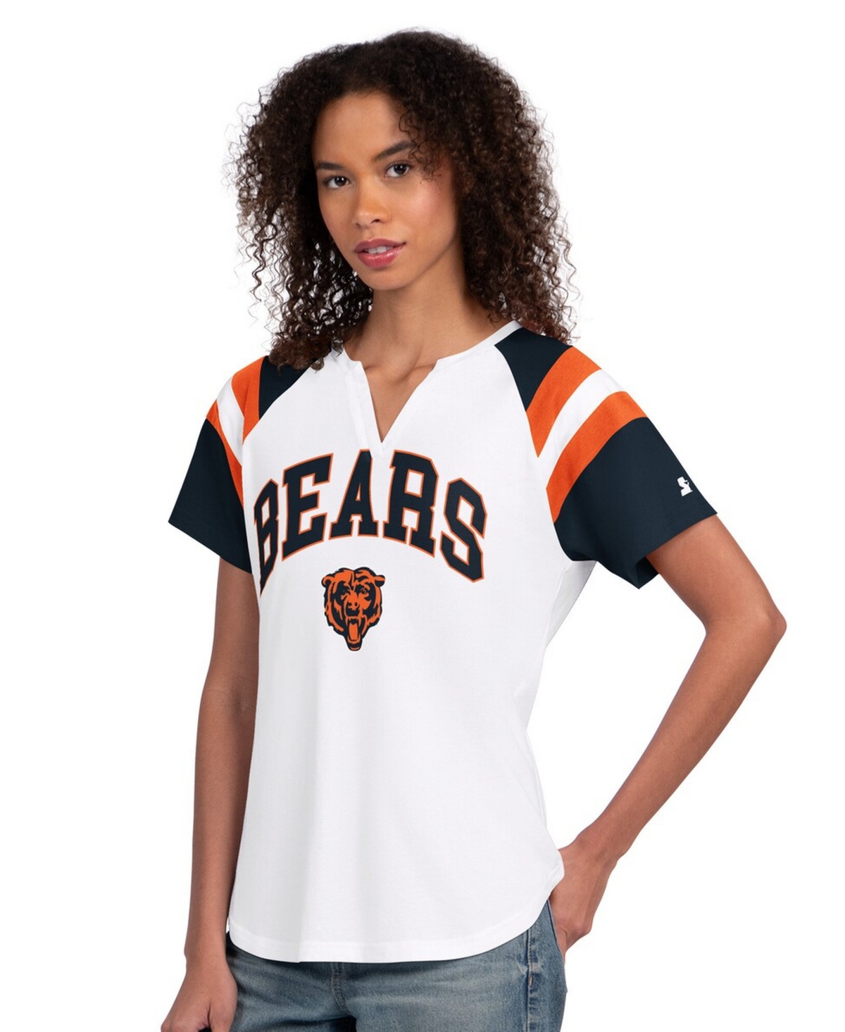 Click here for Starter Womens White Chicago Bears Game On Raglan... prices