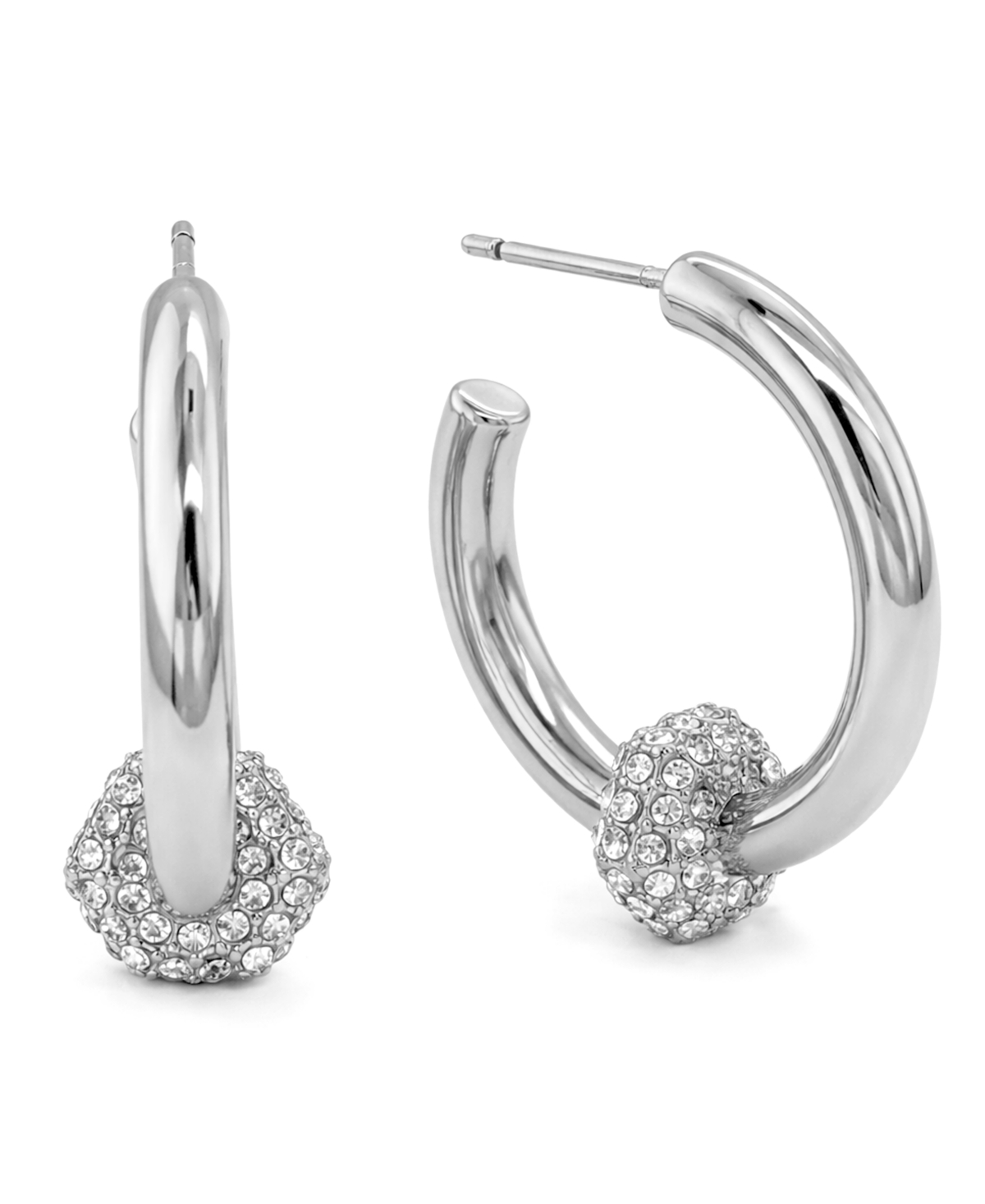 Click here for And Now This Crystal Post C Hoop Earrings - Fine s... prices