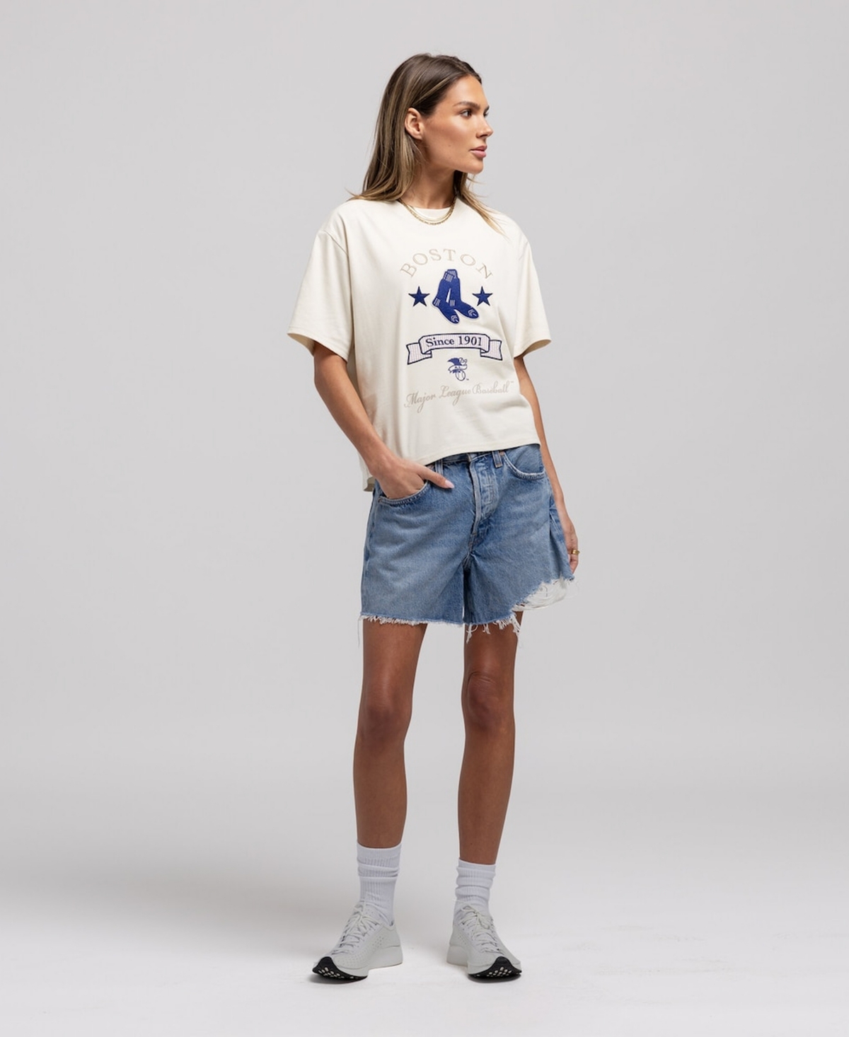 Click here for Mitchell & Ness Womens Cream Boston Red Sox Cooper... prices