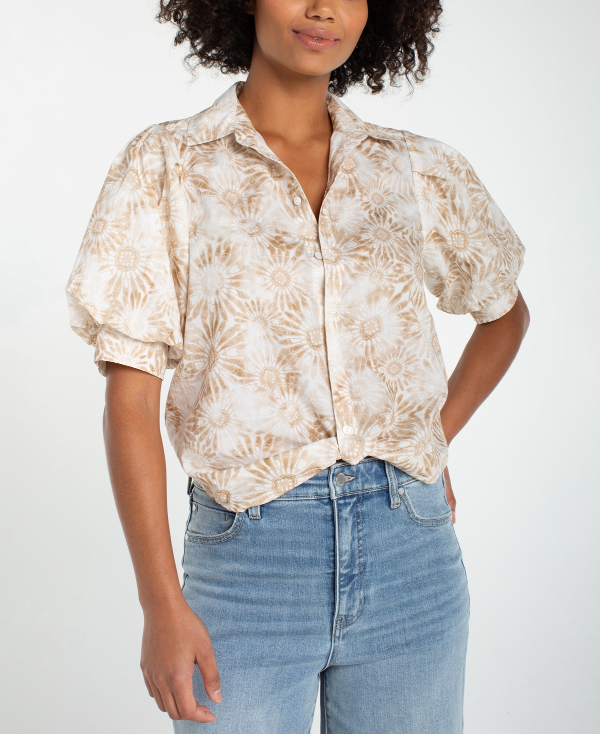 Click here for Liverpool Los Angeles Petite Puff-Sleeve Shirt - T... prices