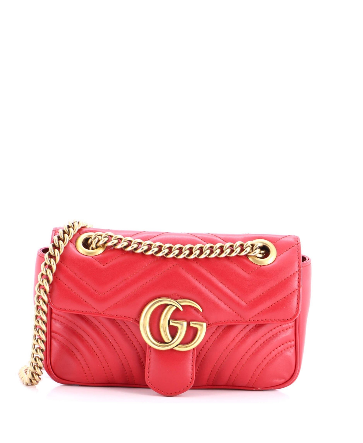 Click here for Pre-Owned Gucci Mini Gg Marmont Flap Bag Matelasse... prices