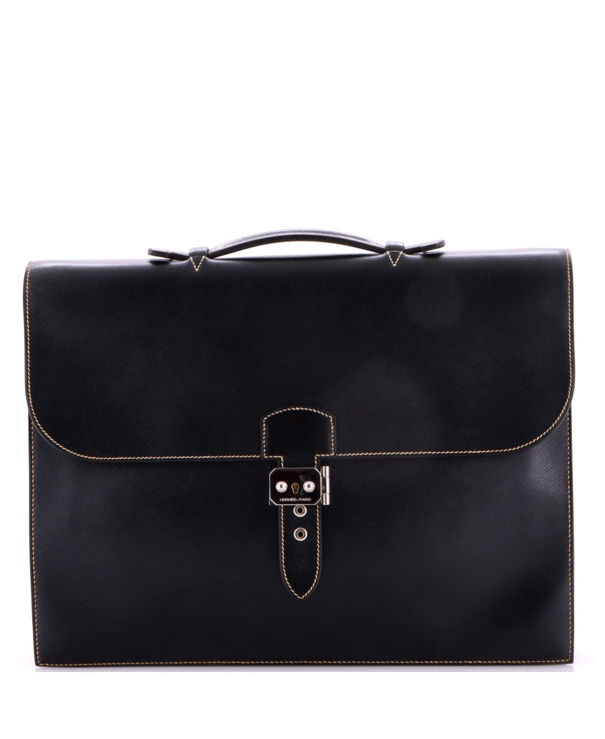 Click here for Pre-Owned HERMES 38 Sac a Depeches Bag Epsom - Bla... prices