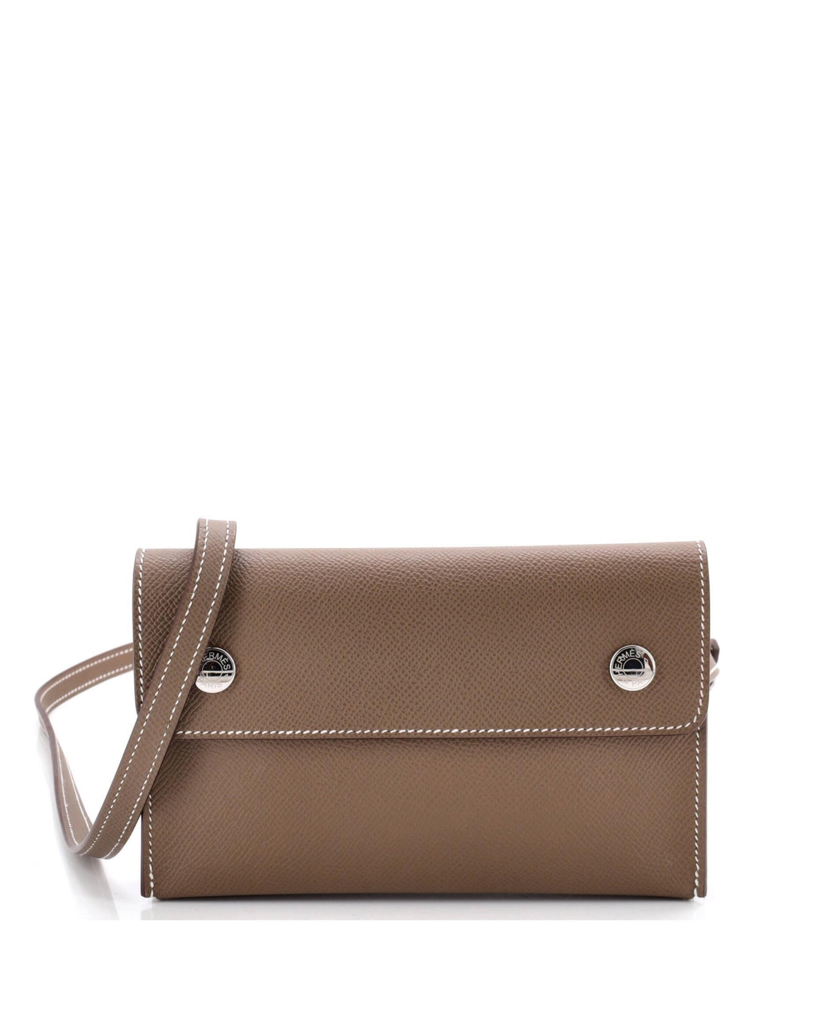 Click here for Pre-Owned HERMES Hermesnap Wallet Bag Epsom - Brow... prices