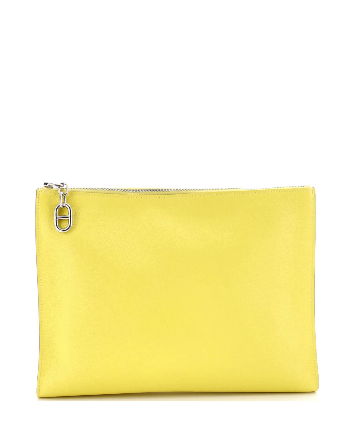Click here for Pre-Owned HERMES Gm Zipengo Pouch Evercolor - Yell... prices