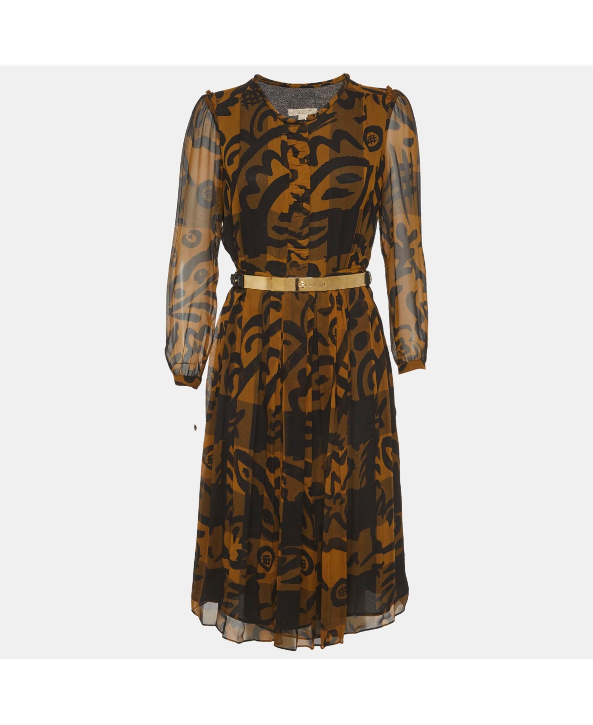 Click here for Pre-Owned Burberry Womens Abstract Print Silk Midi... prices
