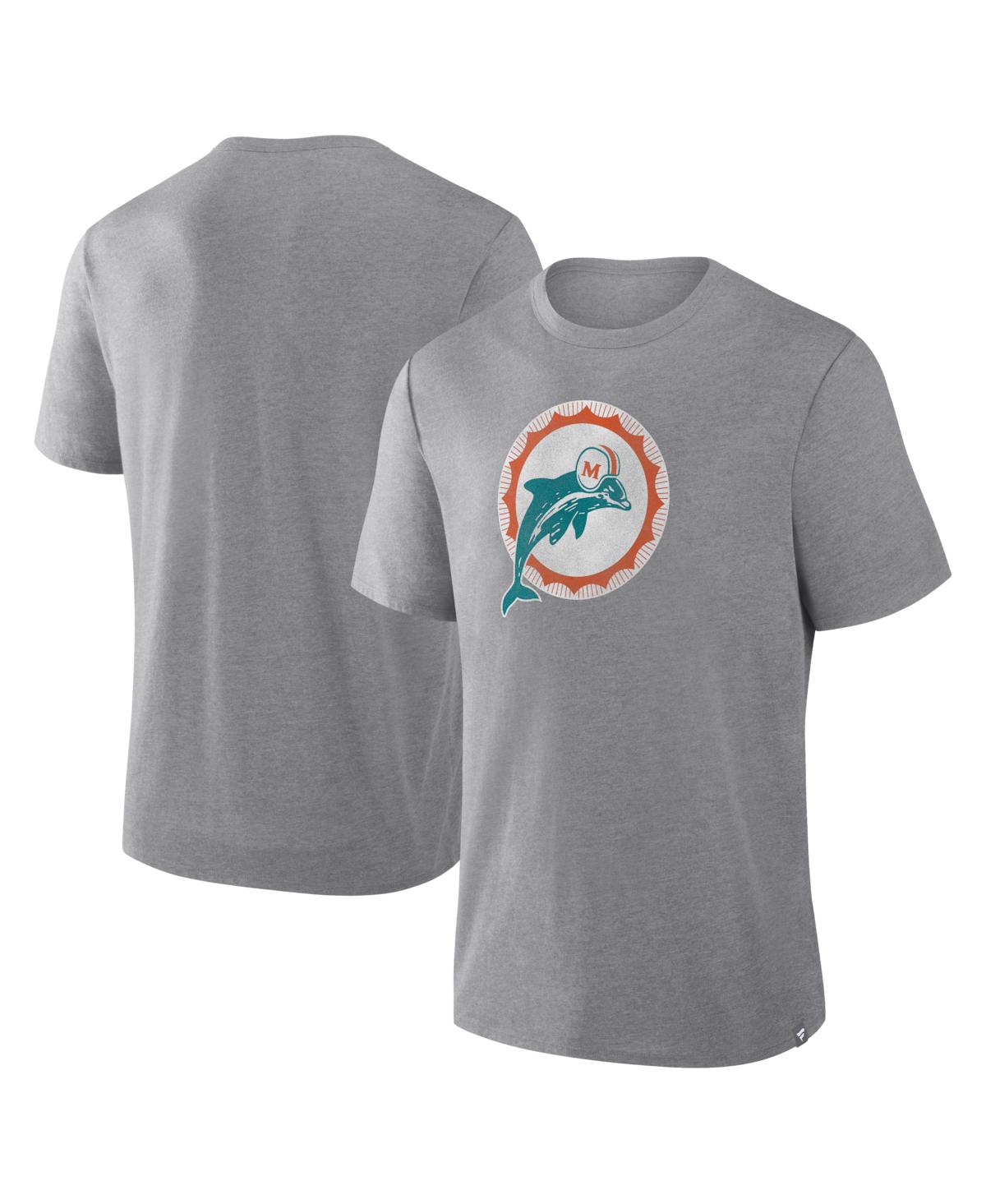 Click here for Fanatics Mens Heather Gray Miami Dolphins Vintage... prices