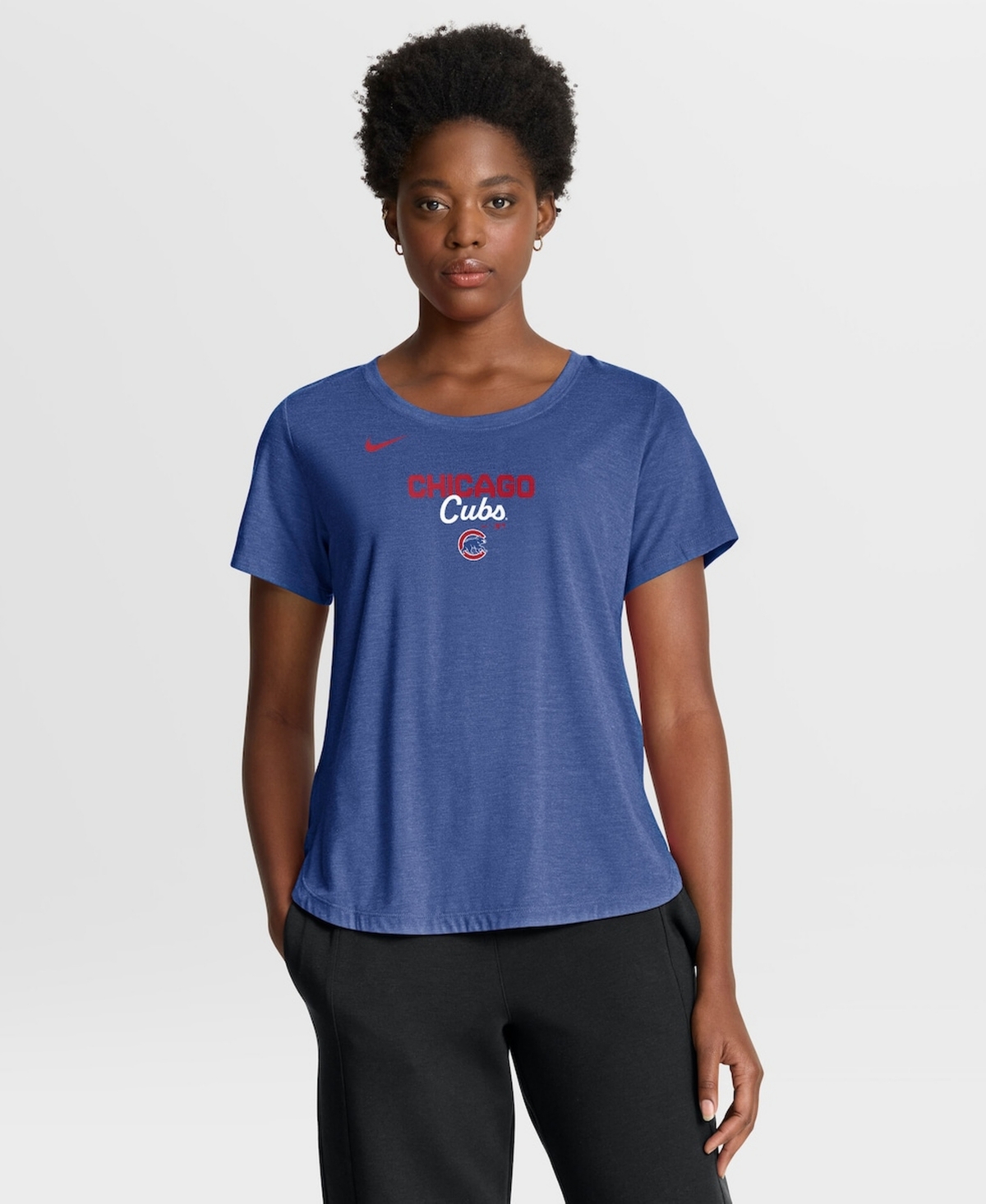 Click here for Nike Womens Heather Royal Chicago Cubs Arched Tri-... prices