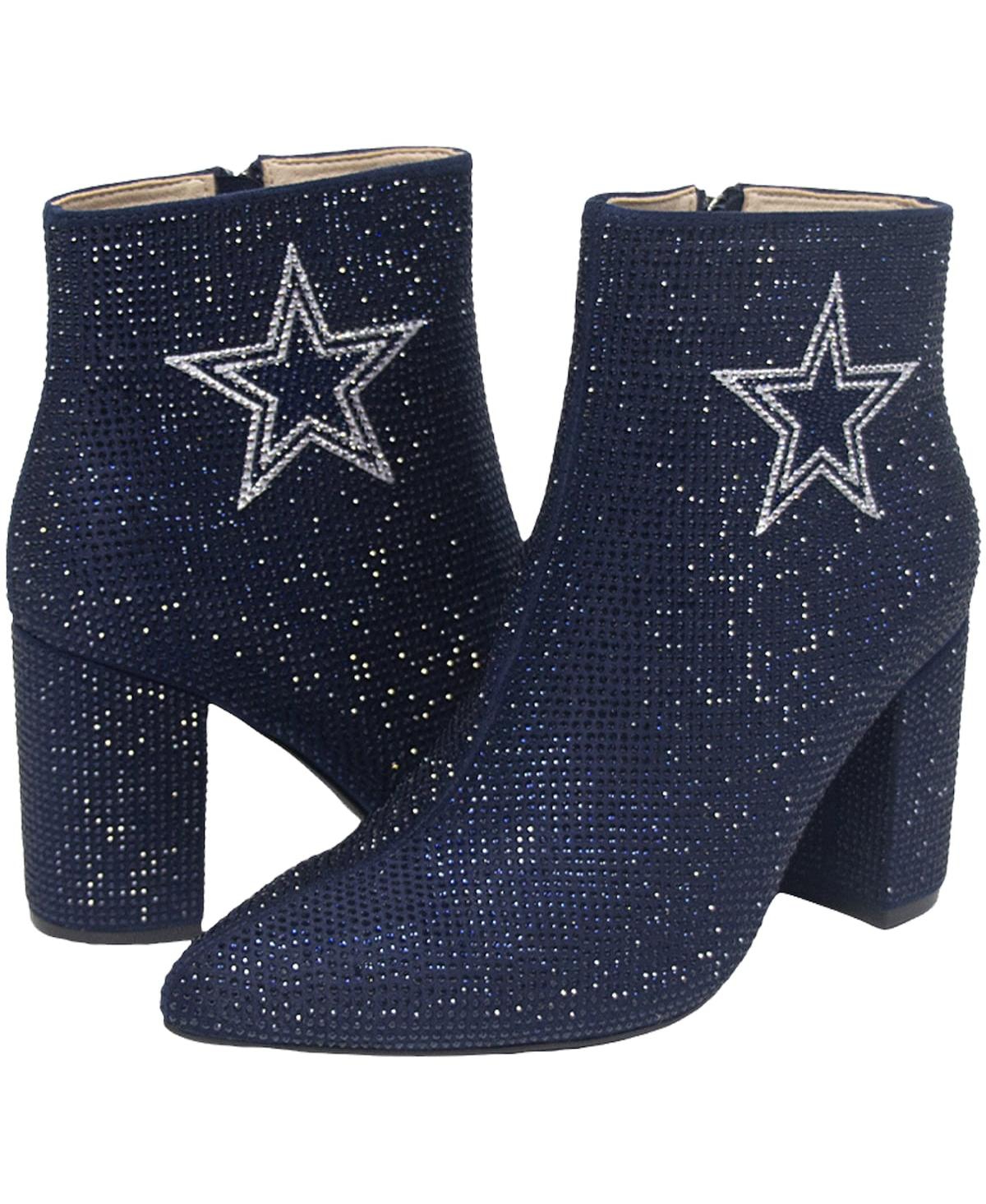 Click here for Cuce Womens Navy Dallas Cowboys Crystal Heel Booti... prices