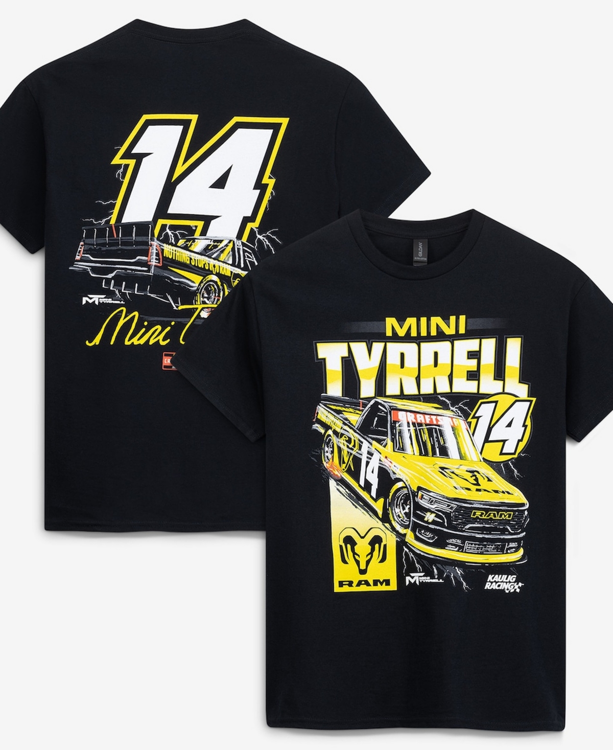Click here for Kaulig Racing Mens x Ram Black Mini Tyrell T-Shirt... prices