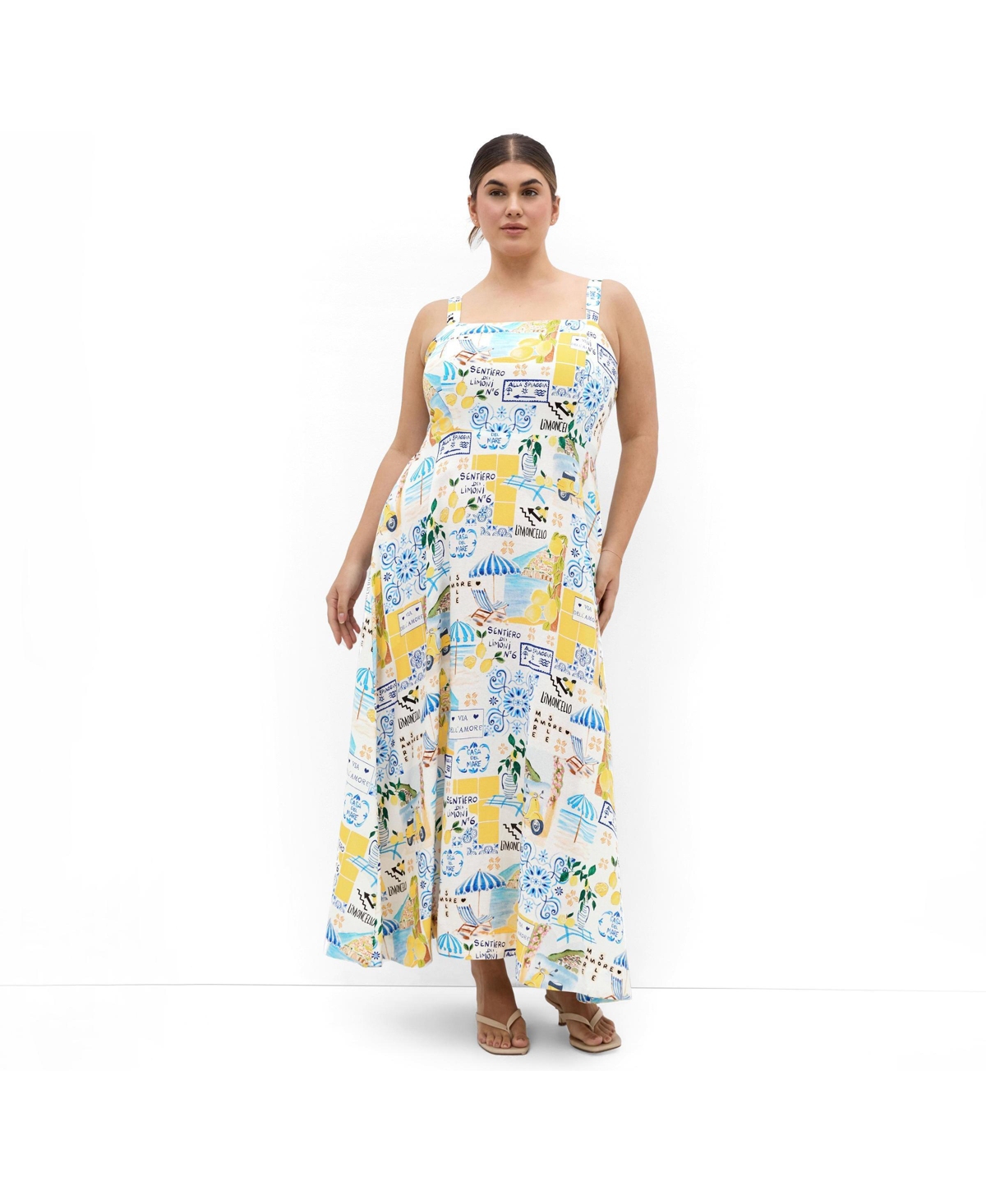 Click here for City Chic Womens Collins Amalfi Print Maxi Dress -... prices