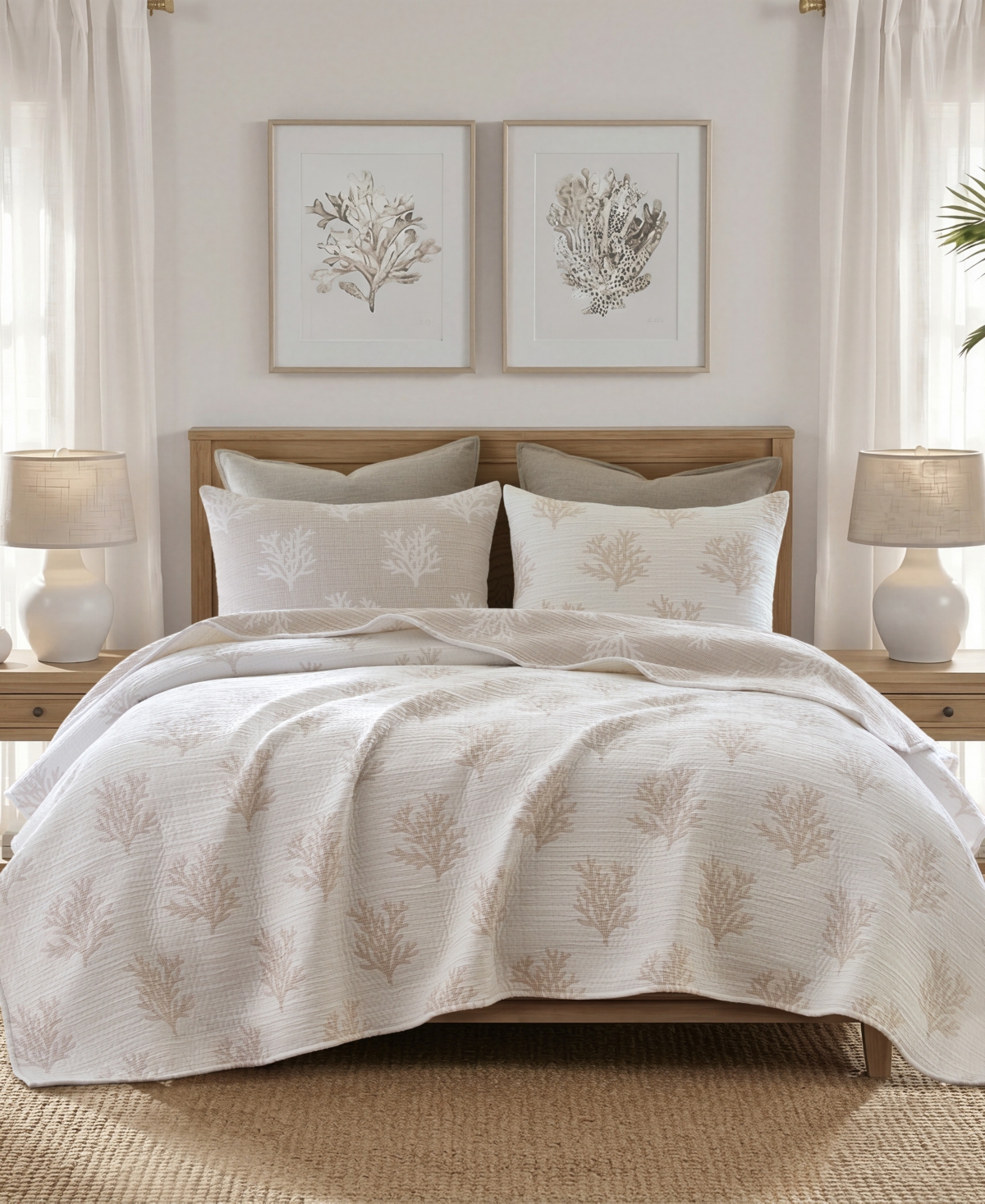 Click here for Harbor House Mia Coral Jacquard Reversible Lightwe... prices