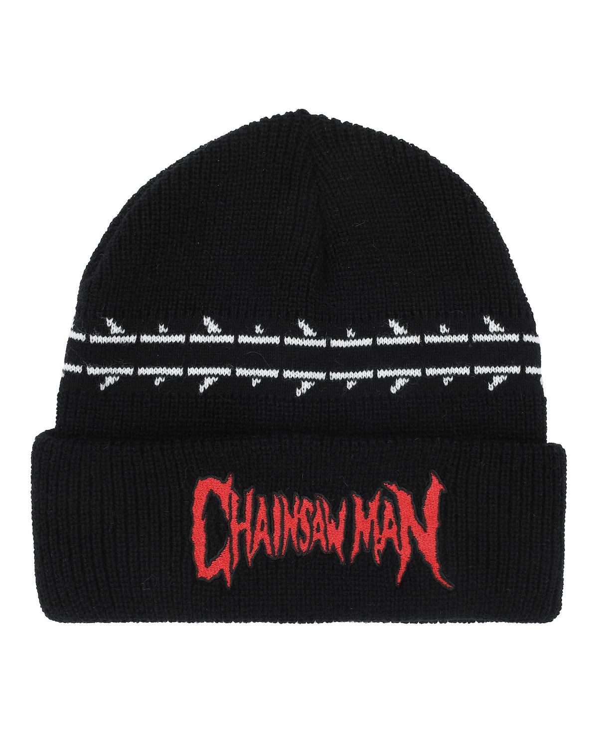 Click here for Chainsaw Man Mens Title Logo Adult Ribbed Cuffed B... prices