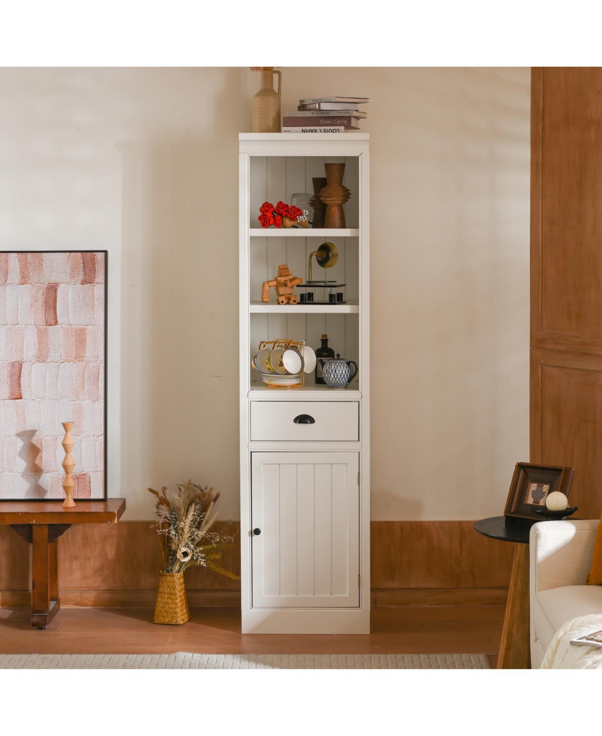 Click here for Rainsken 195 Narrow Bookshelf 5 Tier Modern Storag... prices