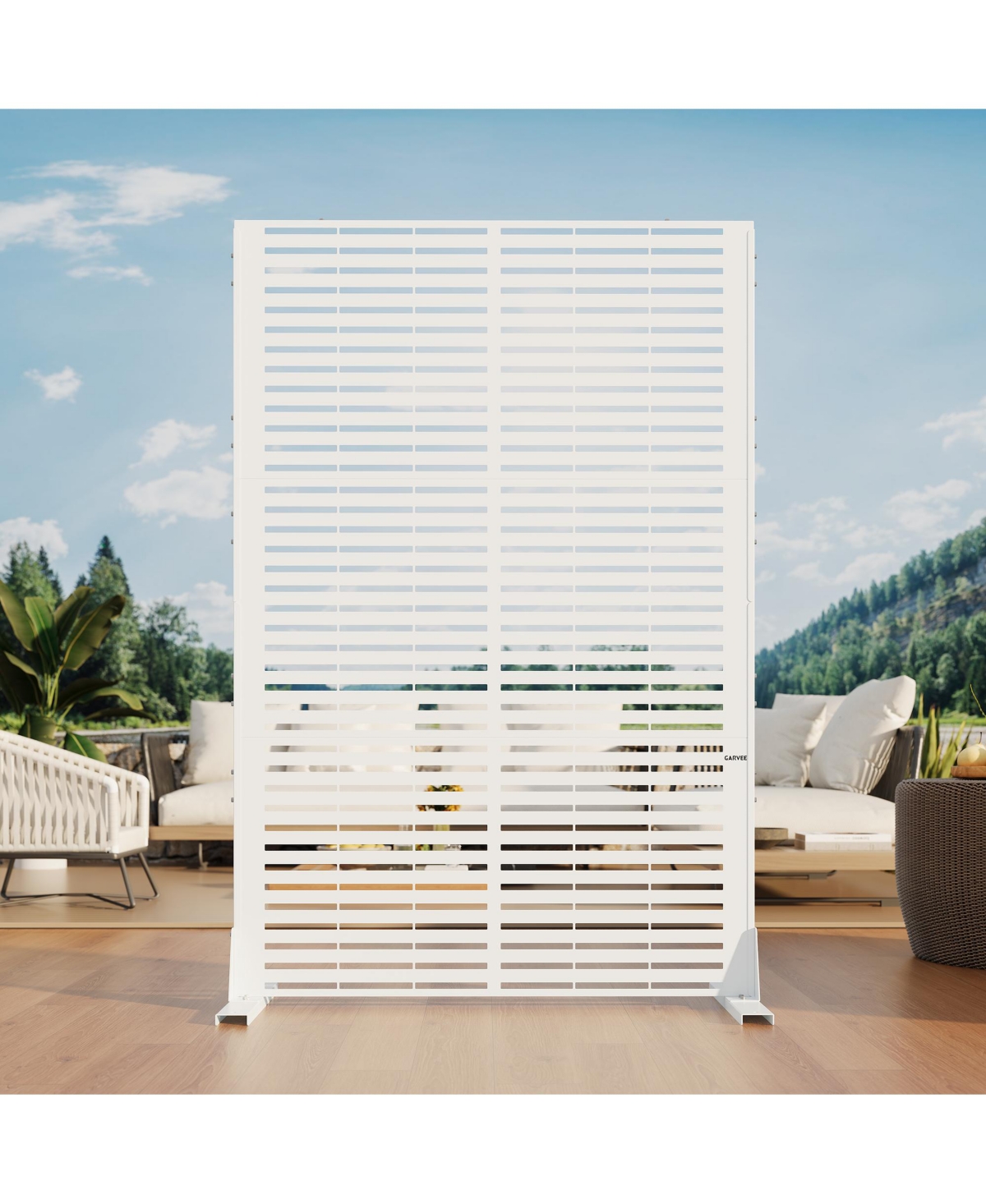 Click here for 6x4FT Outdoor Metal Privacy Screen  Louvered Decor... prices
