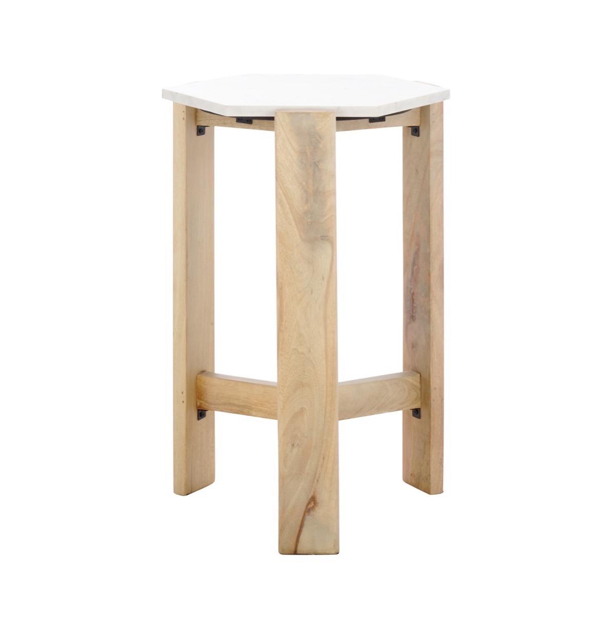 Click here for Safavieh Pisa Marble Side Table - White/Natural prices