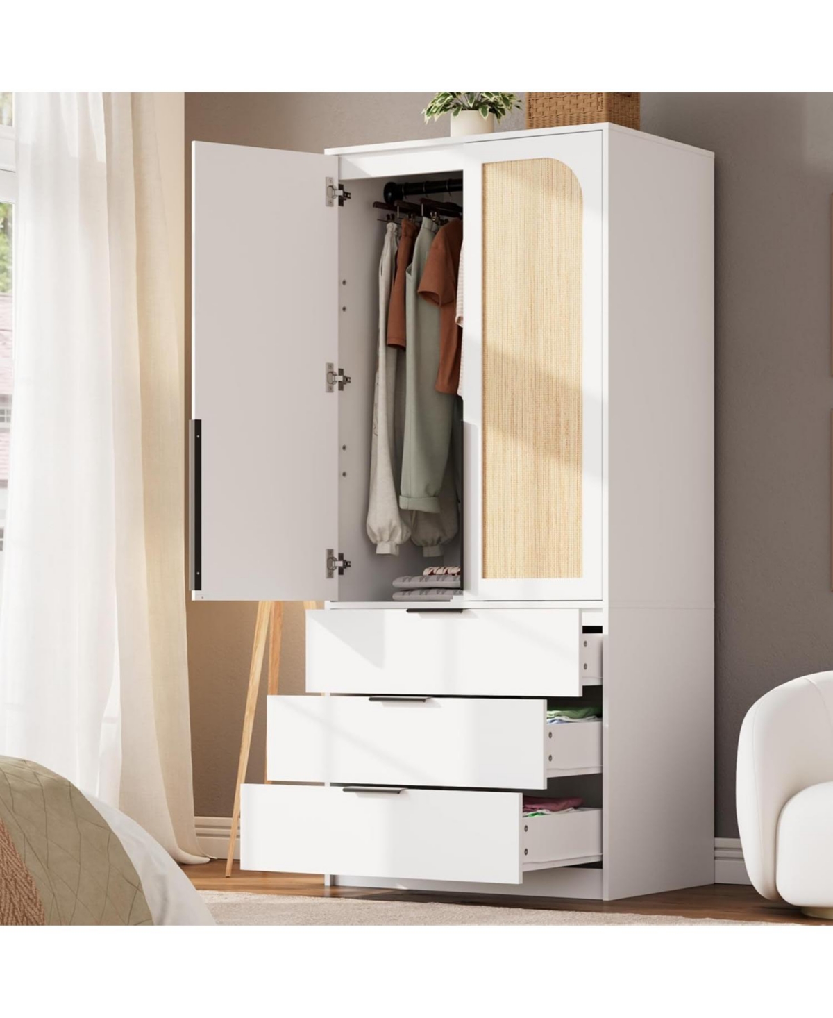Click here for gaomon Armoire Wardrobe Closet  69.5 inch Wooden W... prices