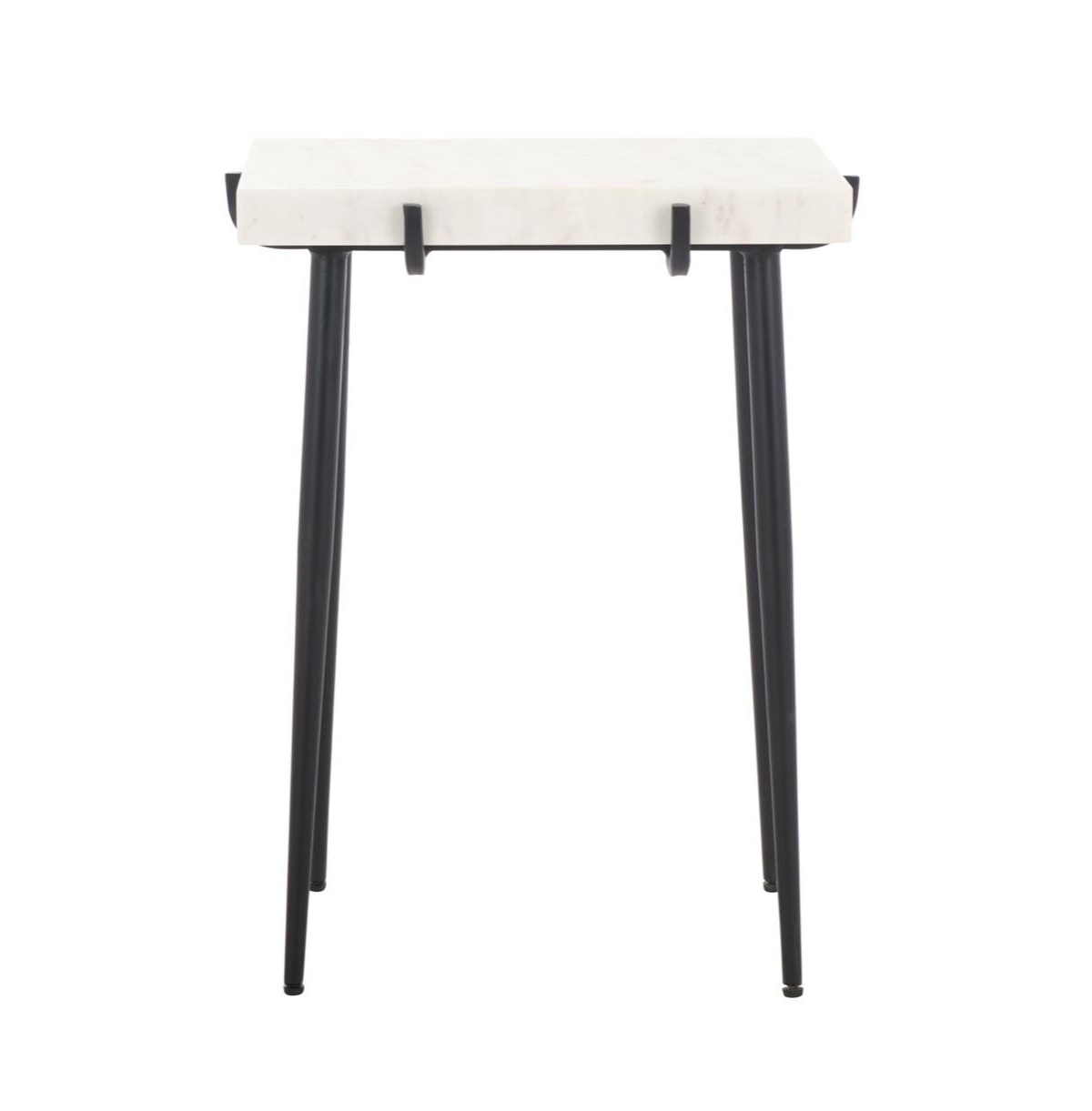 Click here for Safavieh Bremen Marble Side Table - White Marble/B... prices