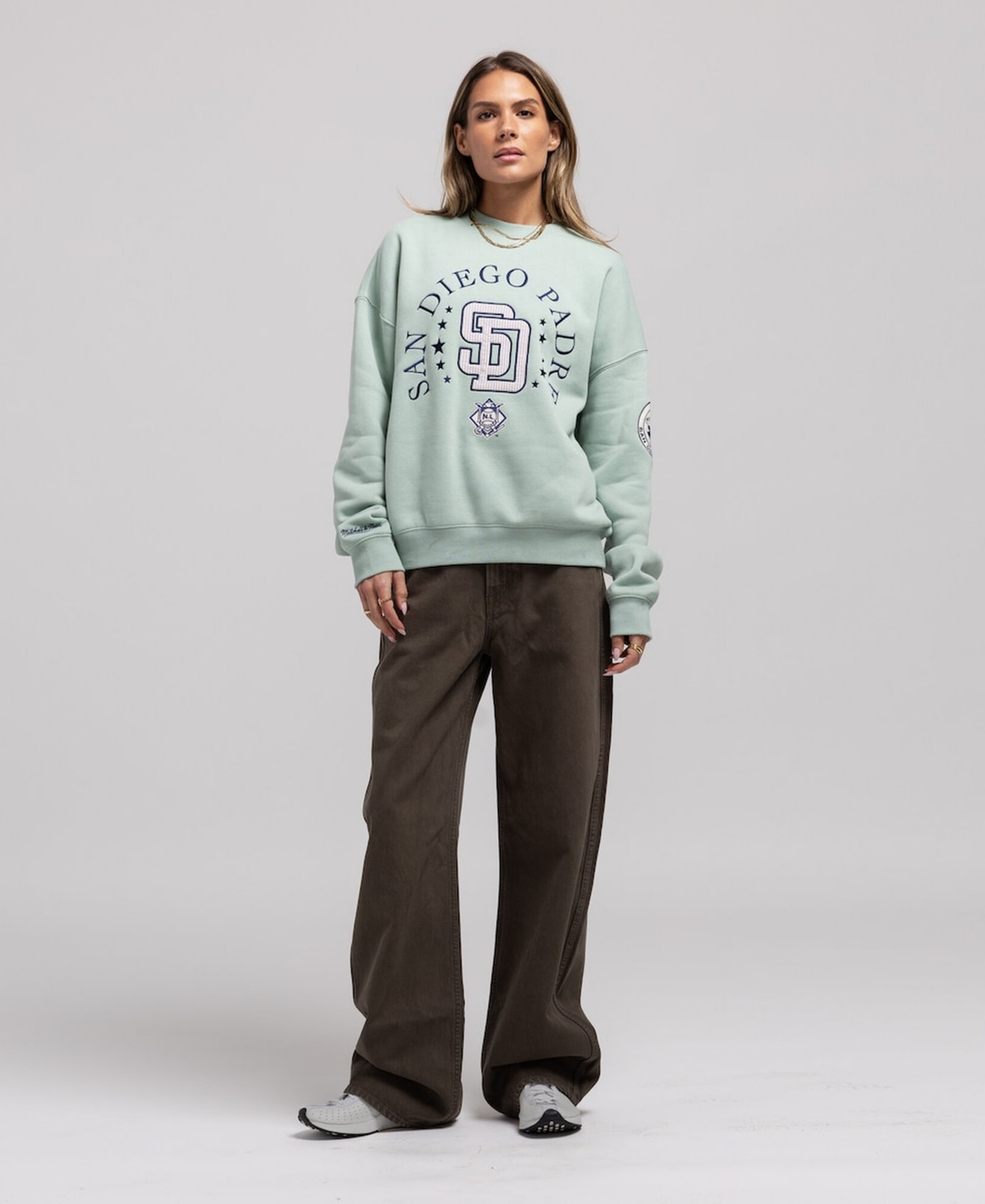 Click here for Mitchell & Ness Womens Green San Diego Padres Yach... prices