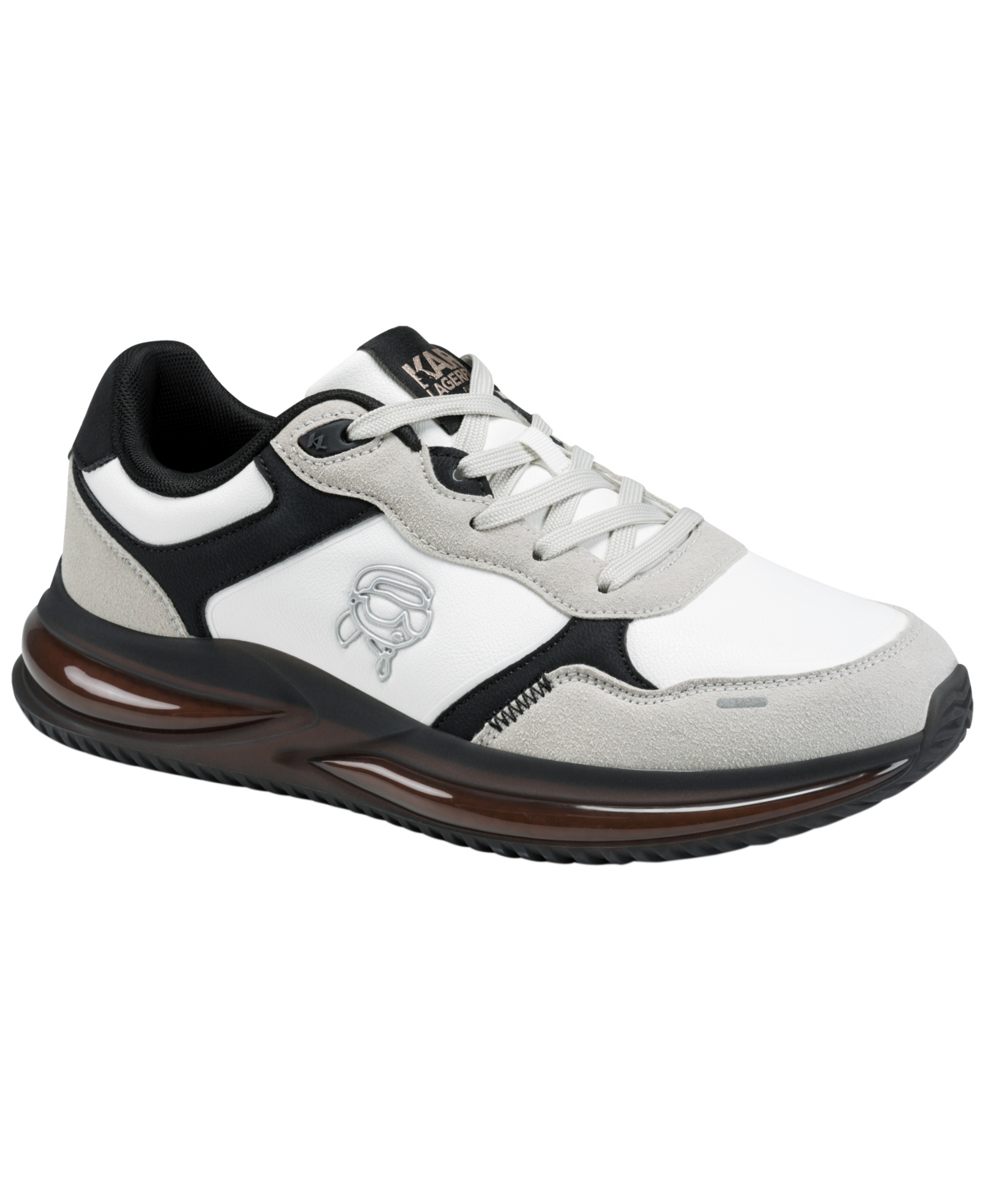 Click here for Karl Lagerfeld Mens Nadir Mixed-Media Lace-Up Runn... prices