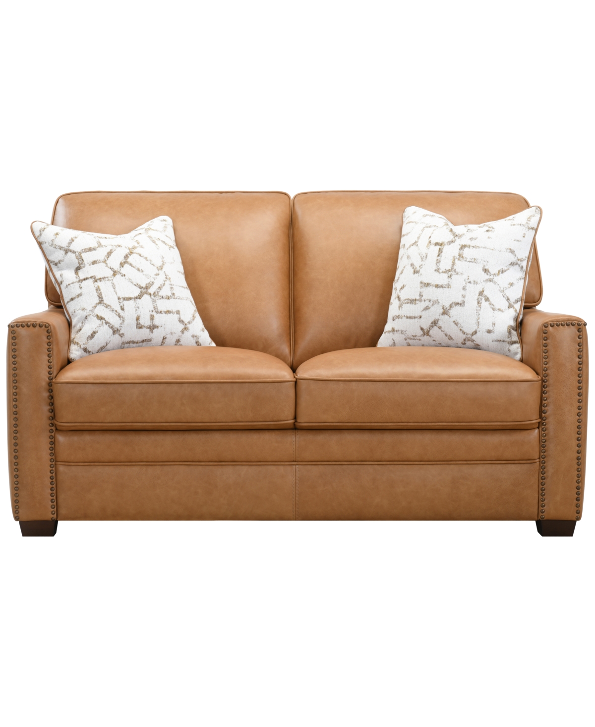 Click here for Gaspare 64 Leather Loveseat  Macys Exclusive - Tof... prices