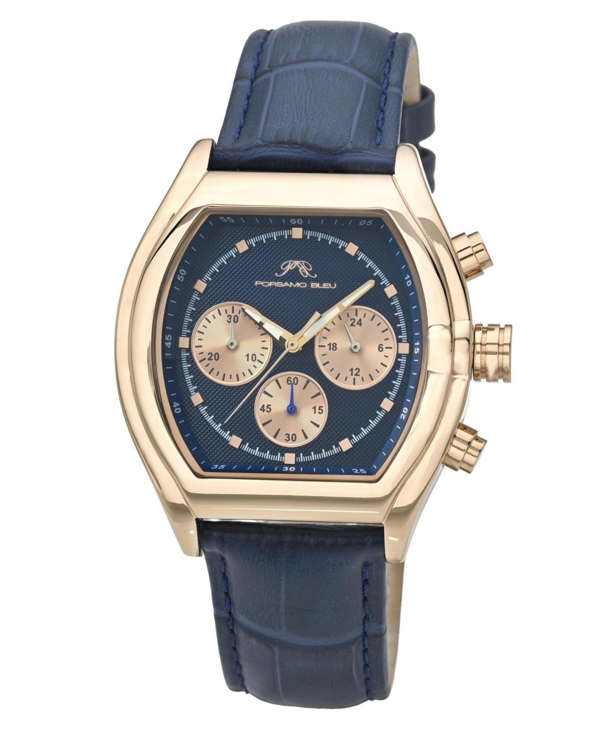Click here for Porsamo Bleu Roman Chronograph Genuine Leather Ros... prices