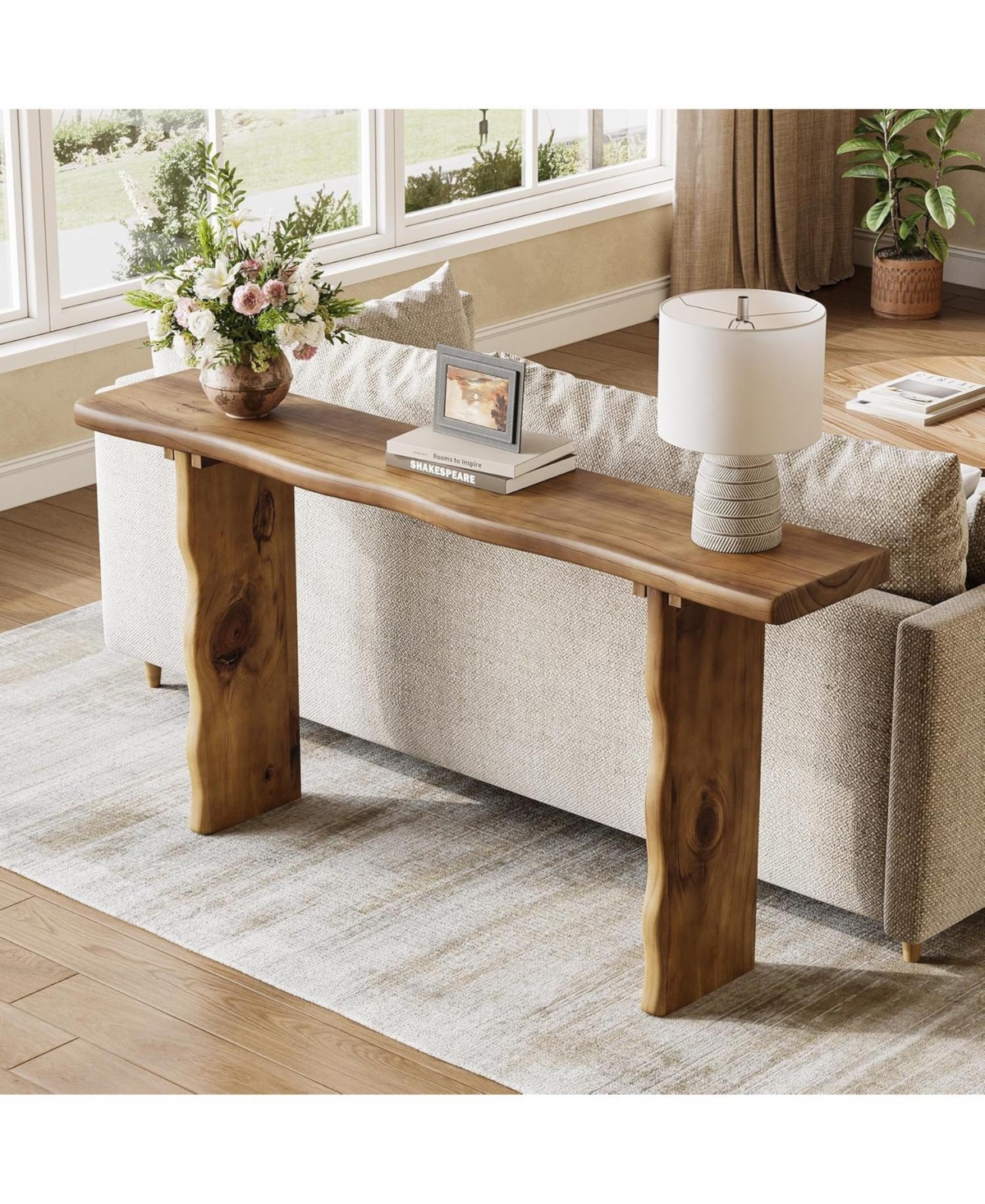 Click here for Tribesigns 63-Inch Solid Wood Console Sofa Table... prices