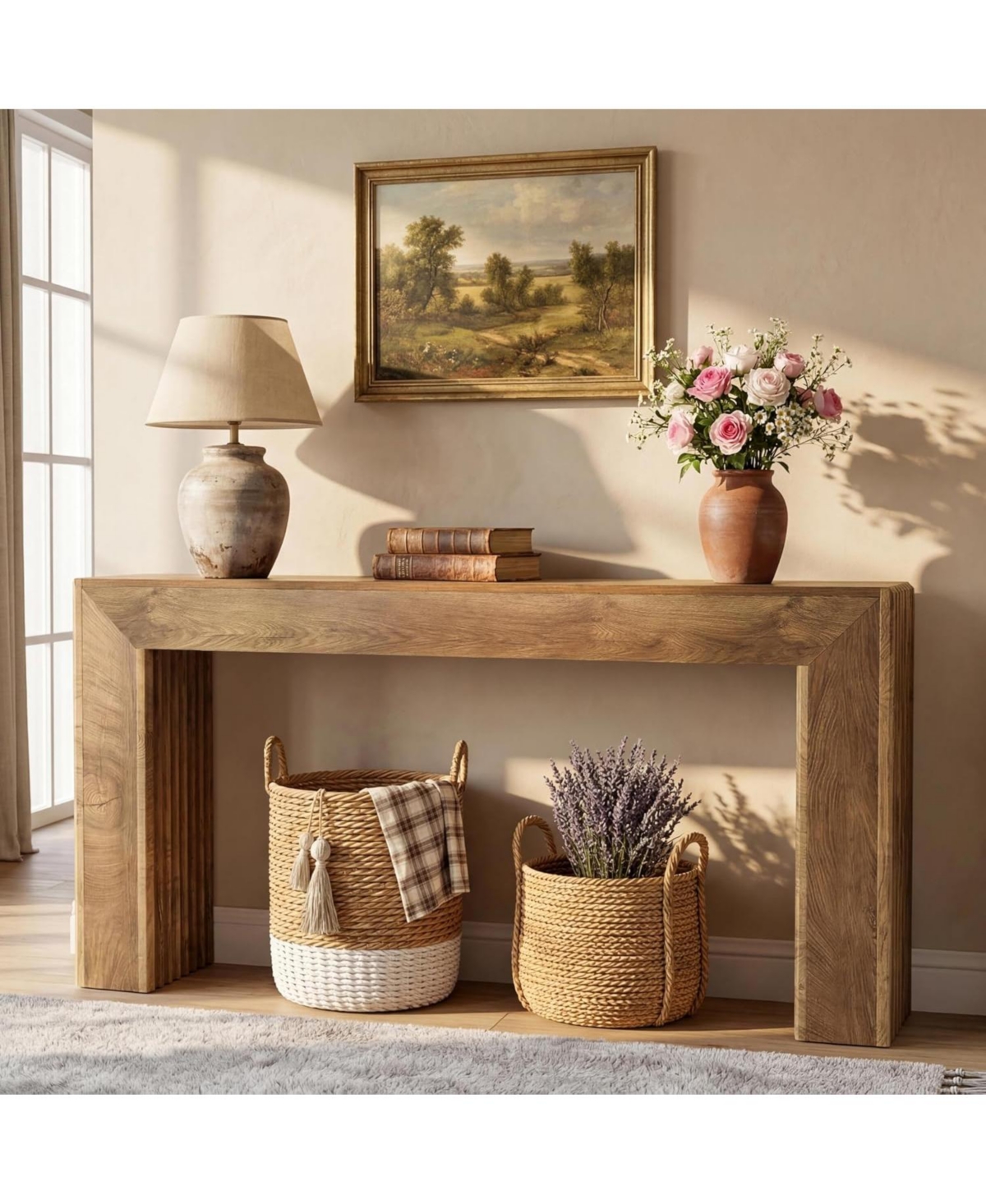 Click here for Tribesigns Entryway Table  63 Inch Fluted Console... prices
