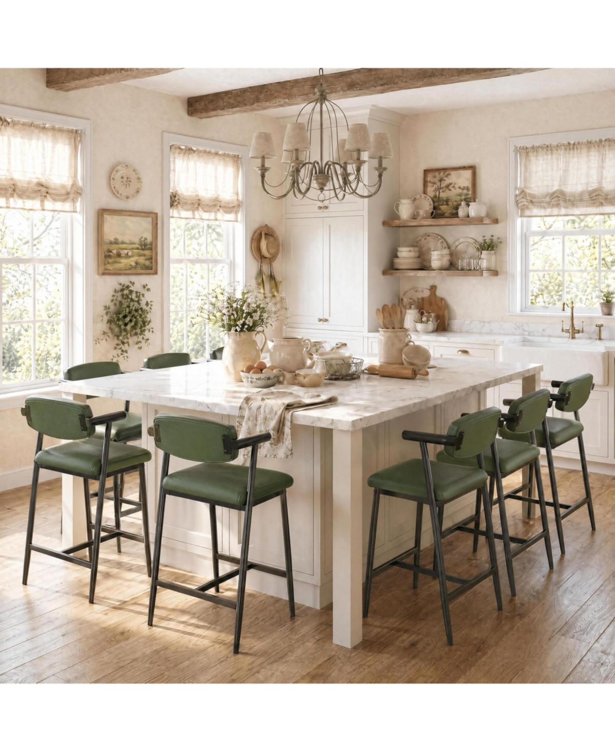 Click here for homfan Set of 4/6/8 Counter Height Bar Stools with... prices