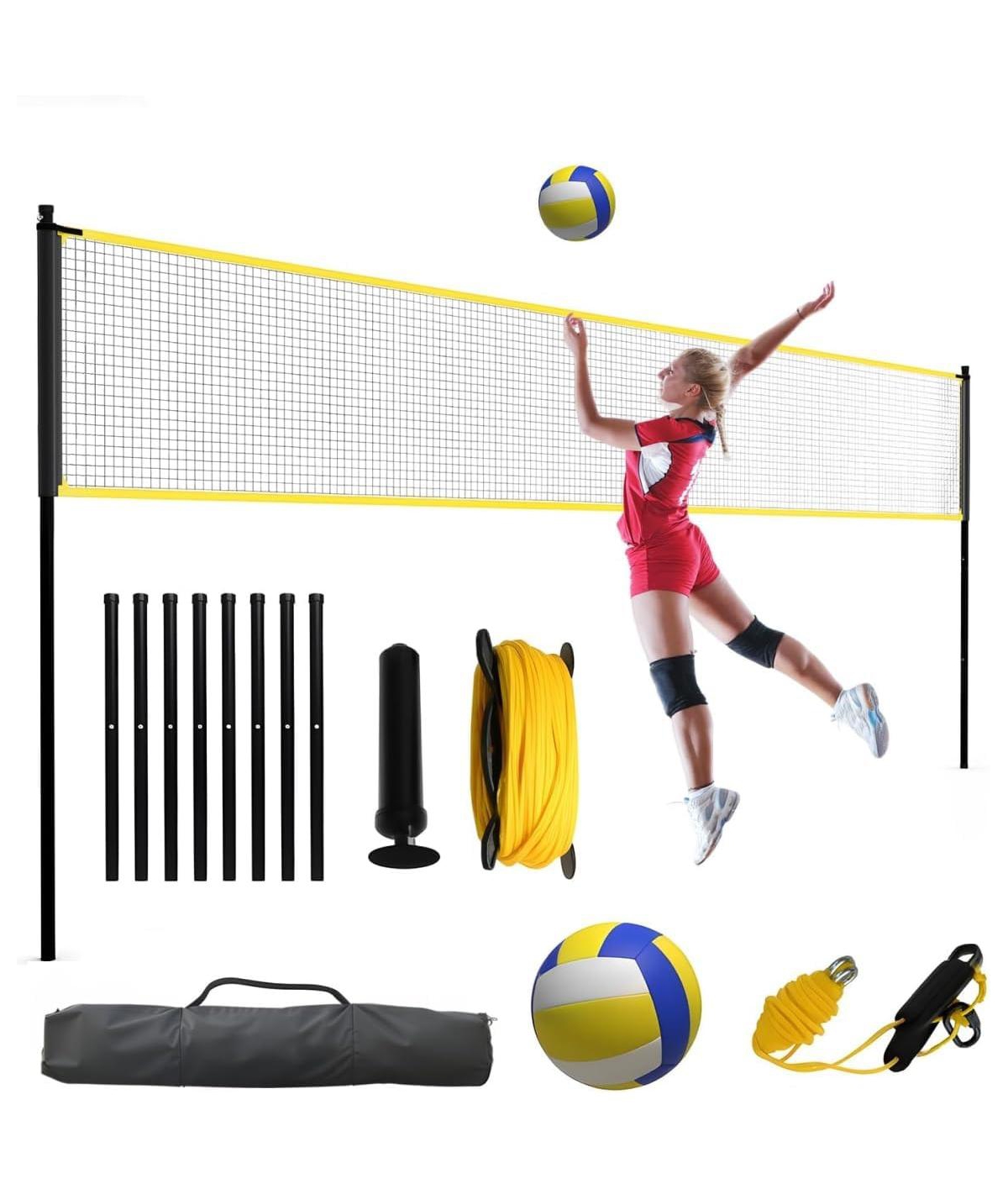 Click here for Xo Adjustable Volleyball Net System 12-32 Ft  Port... prices