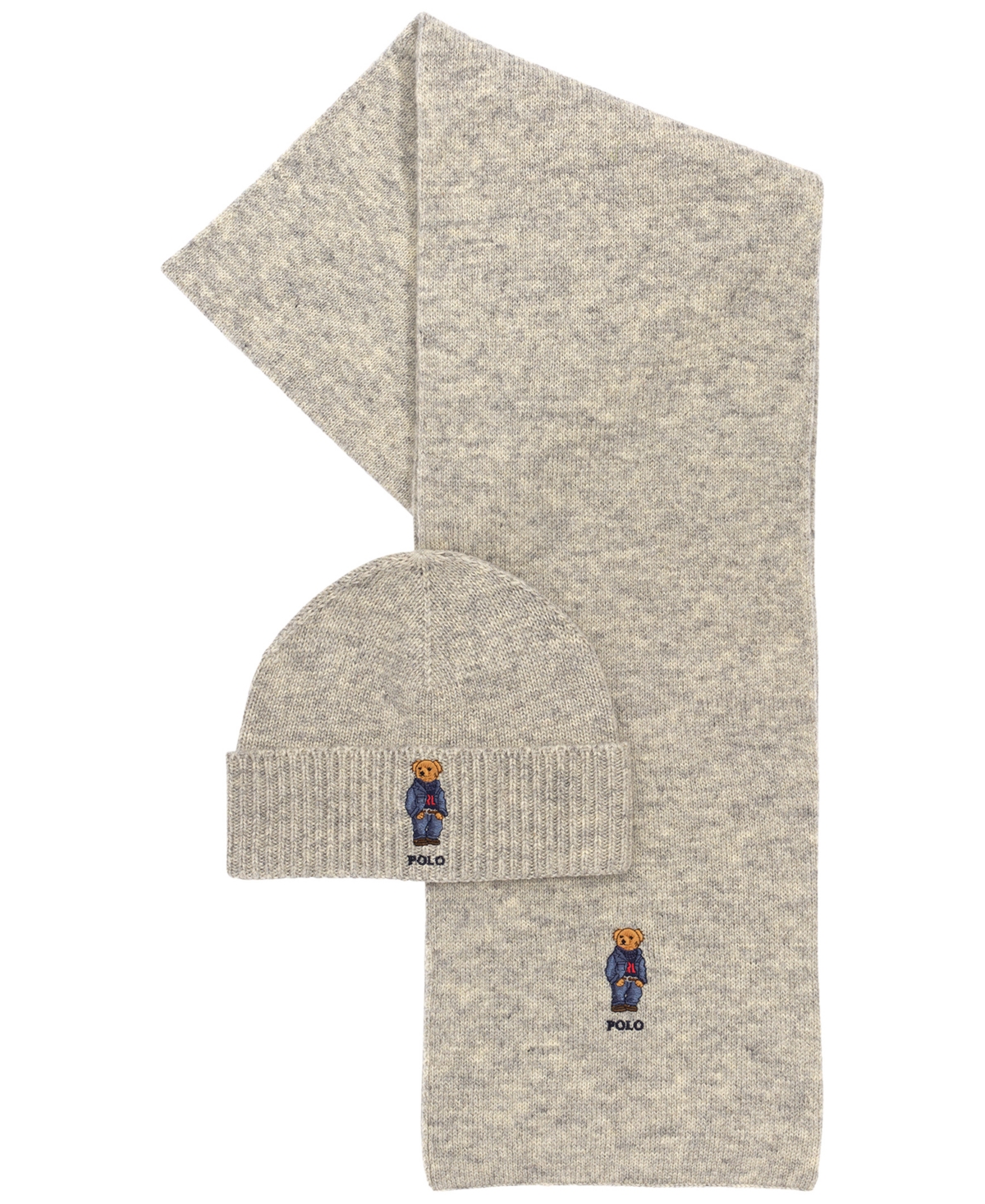 Click here for Polo Ralph Lauren Mens Denim Bear Beanie and Scarf... prices