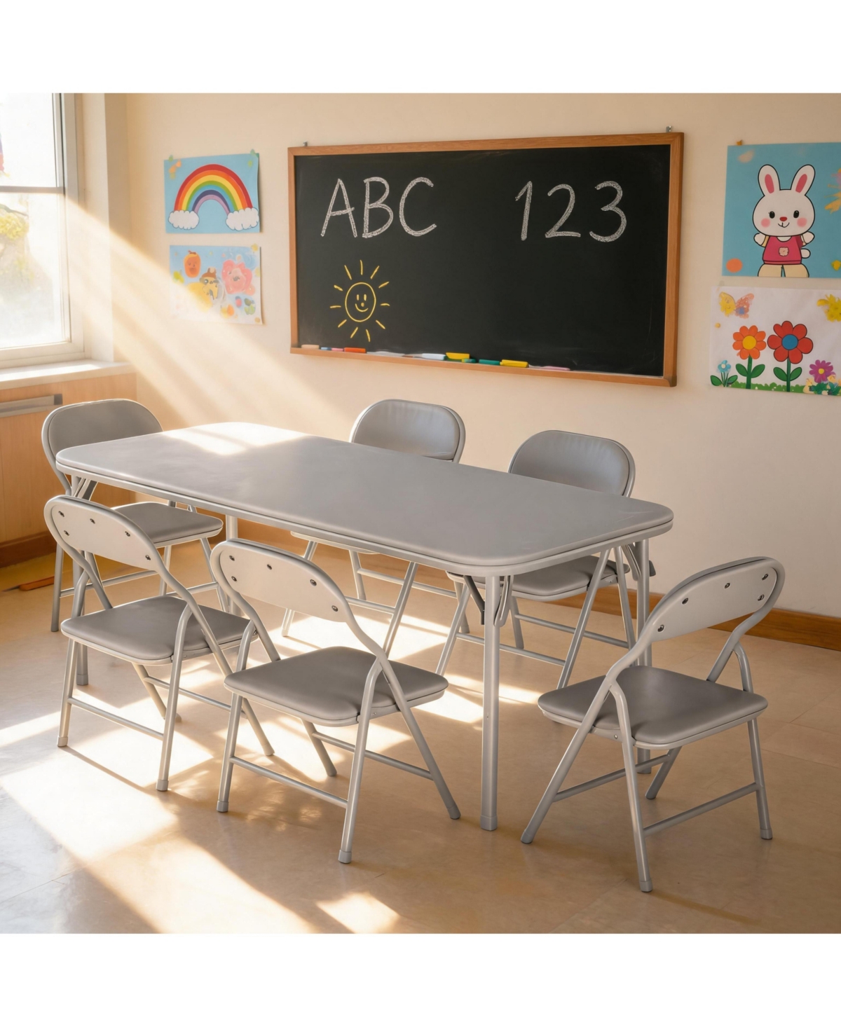 Click here for homfan 6 Piece Folding Kids Chairs Set  Children A... prices