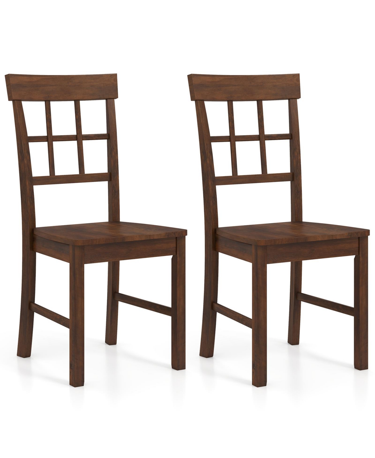 Click here for Gymax Dining Chairs Set of 2 Rubber Wood Chairs w/... prices