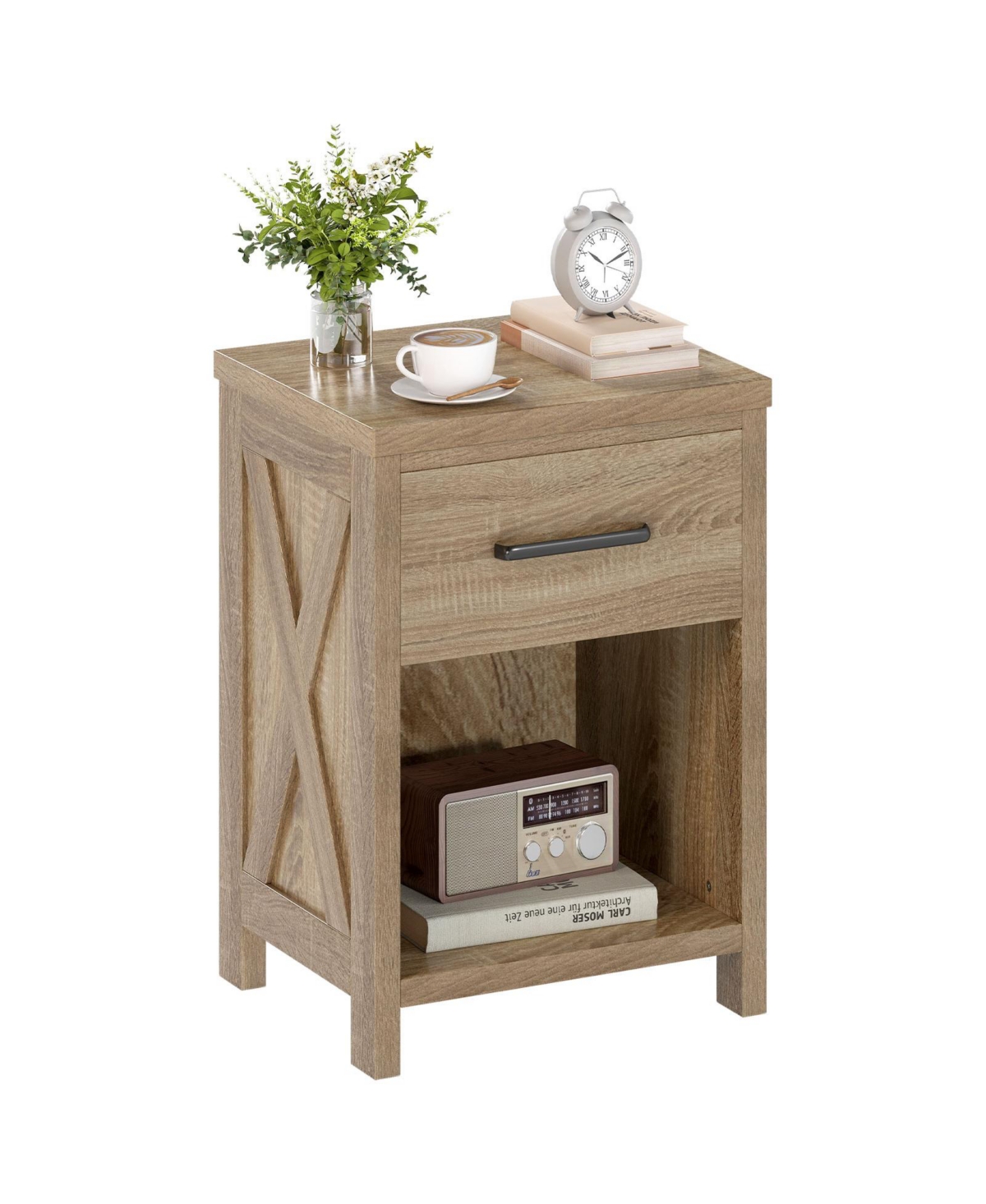 Click here for Gymax Nightstand Sofa Side Table Rustic End Table... prices