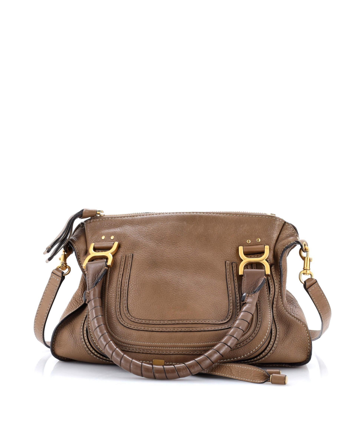 Click here for Pre-Owned Chloe Medium Marcie Satchel Leather - Br... prices
