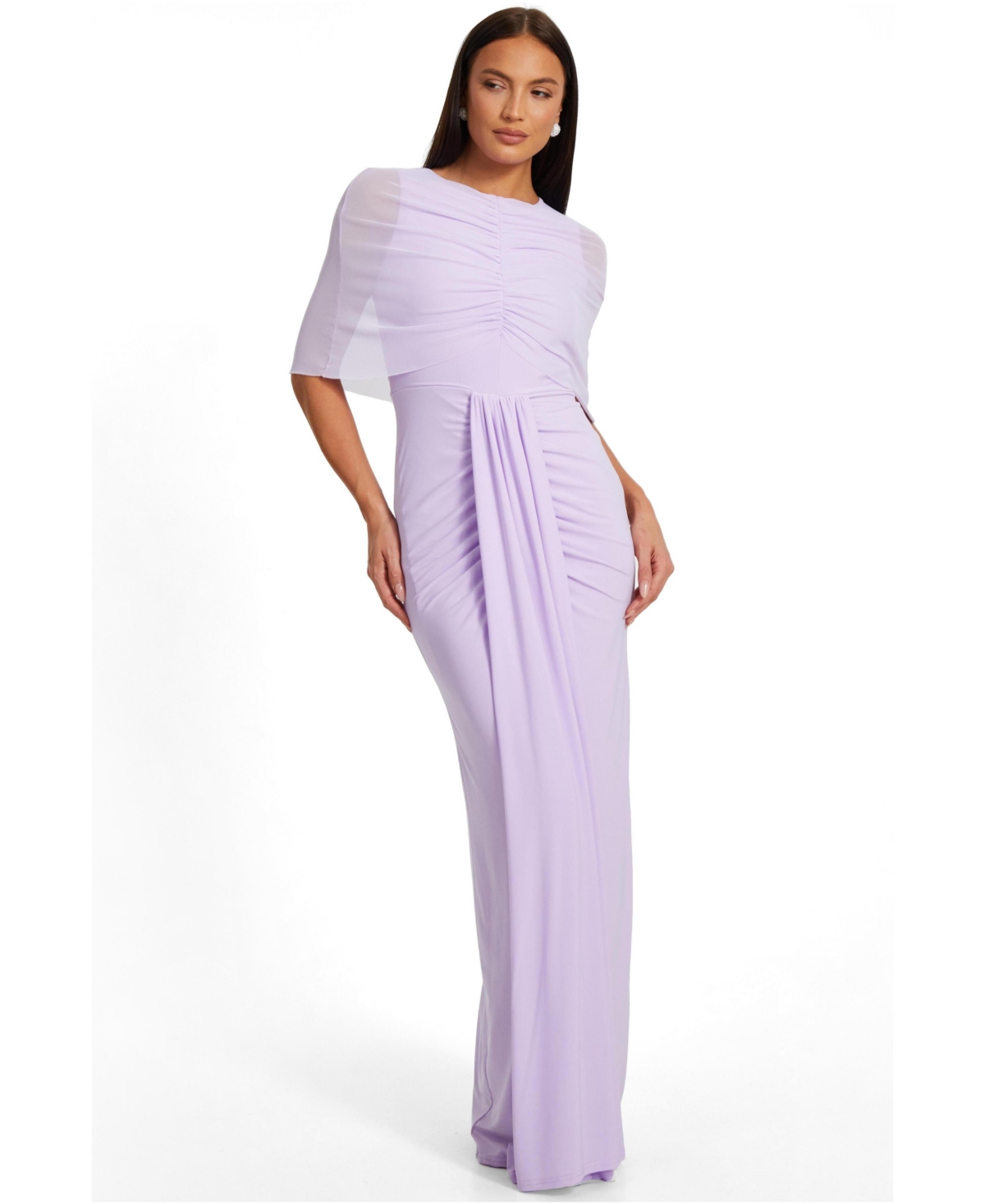 Click here for Quiz Womens Ity Draped Maxi Dress - Lilac prices