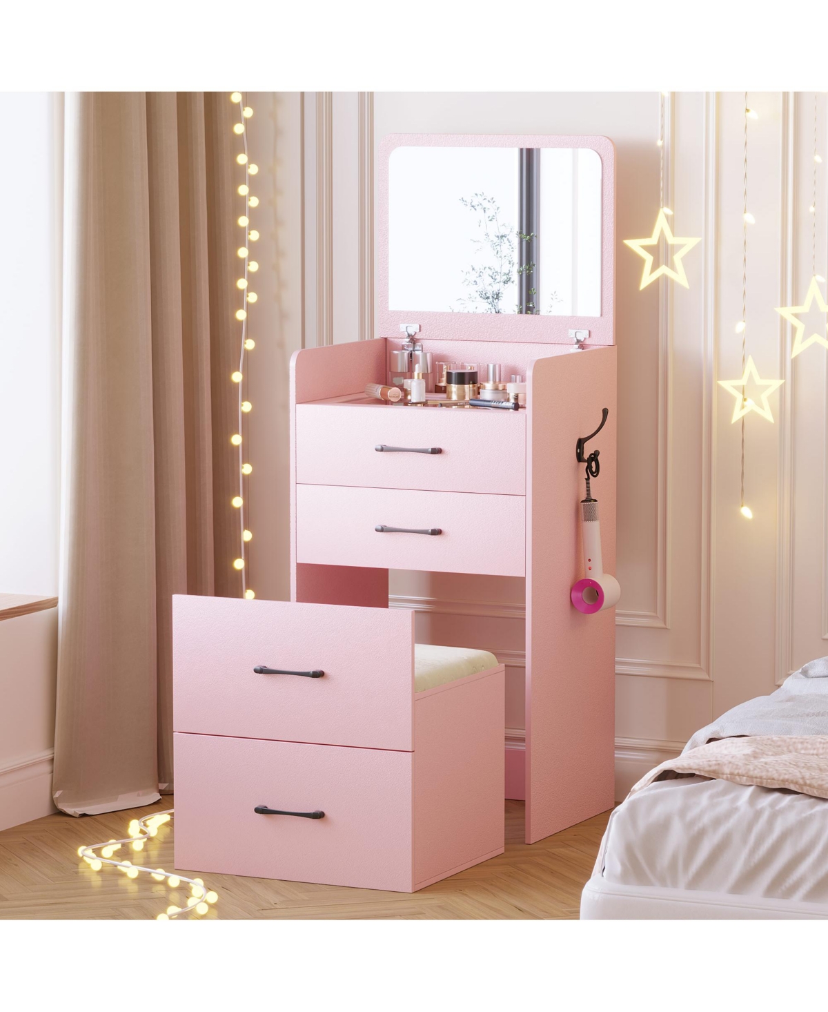 Click here for Vlsrka 3 in 1 Vanity Desk with Flip Top Mirror for... prices