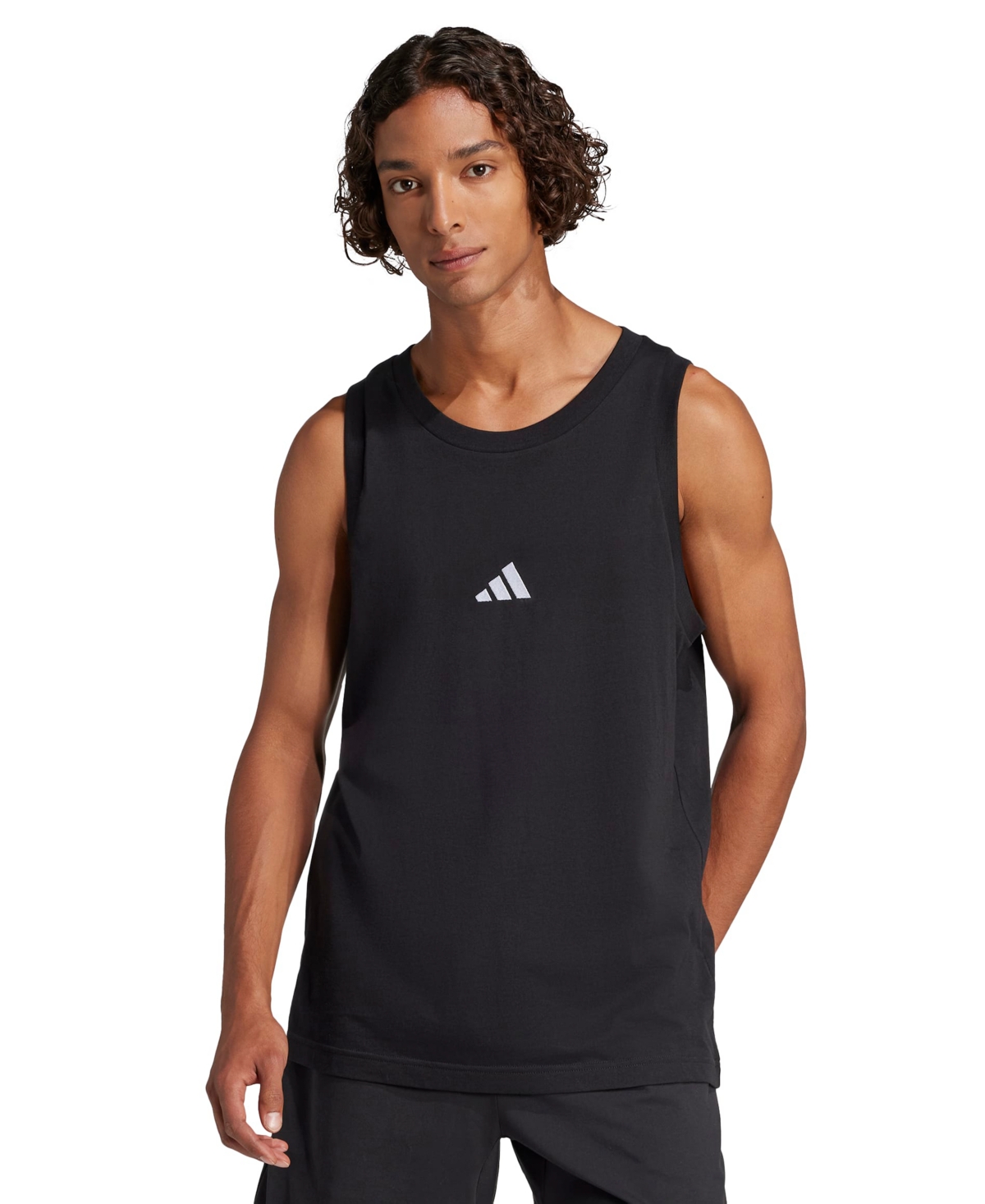 Click here for adidas Mens Small Logo Regular-Fit Tank Top - Blac... prices