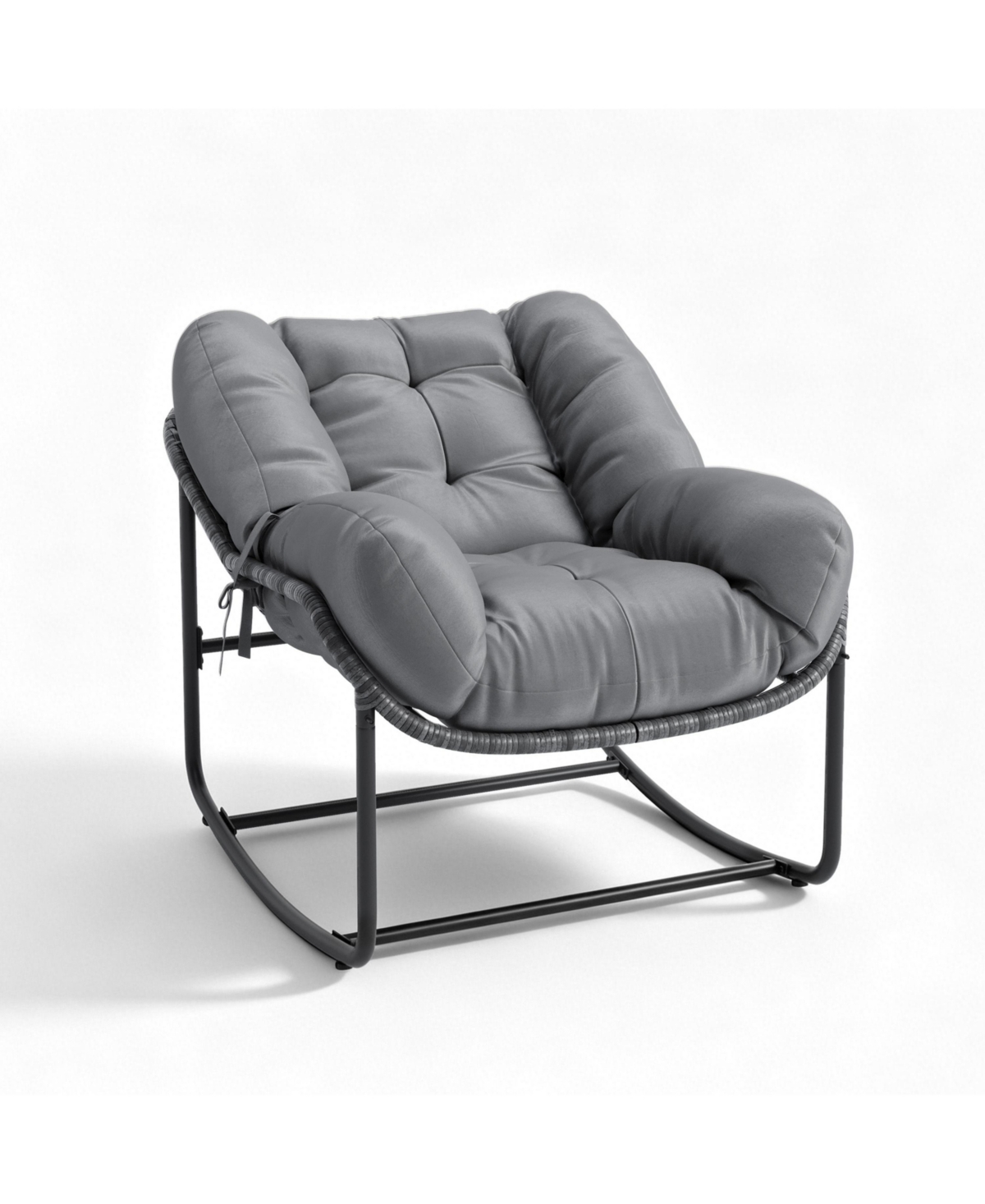Click here for homfanWicker Rocking Chair with Cushion  Indoor Ou... prices