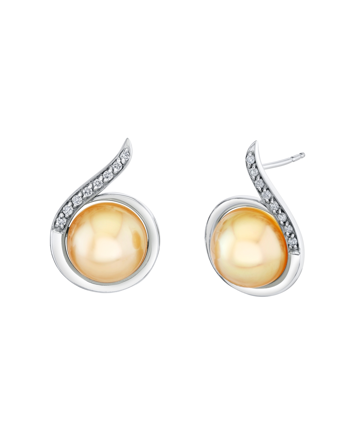 Click here for Macys Cultured Golden South Sea Pearl (10mm) & Dia... prices