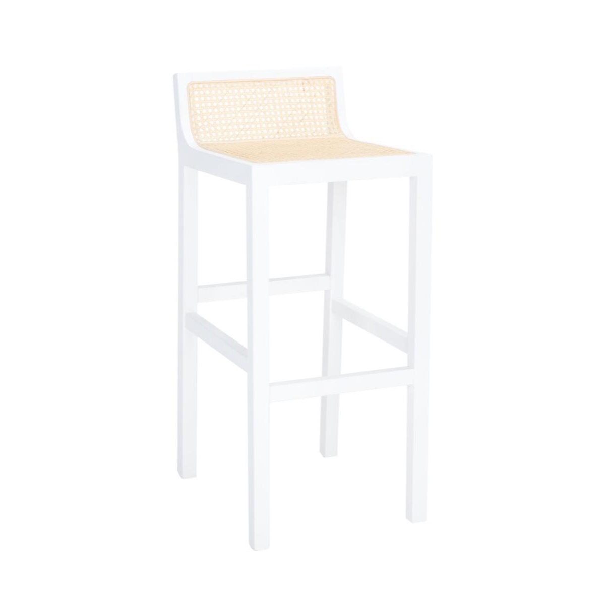 Click here for Safavieh Saito Low Back Cane Bar Stool - White/nat... prices