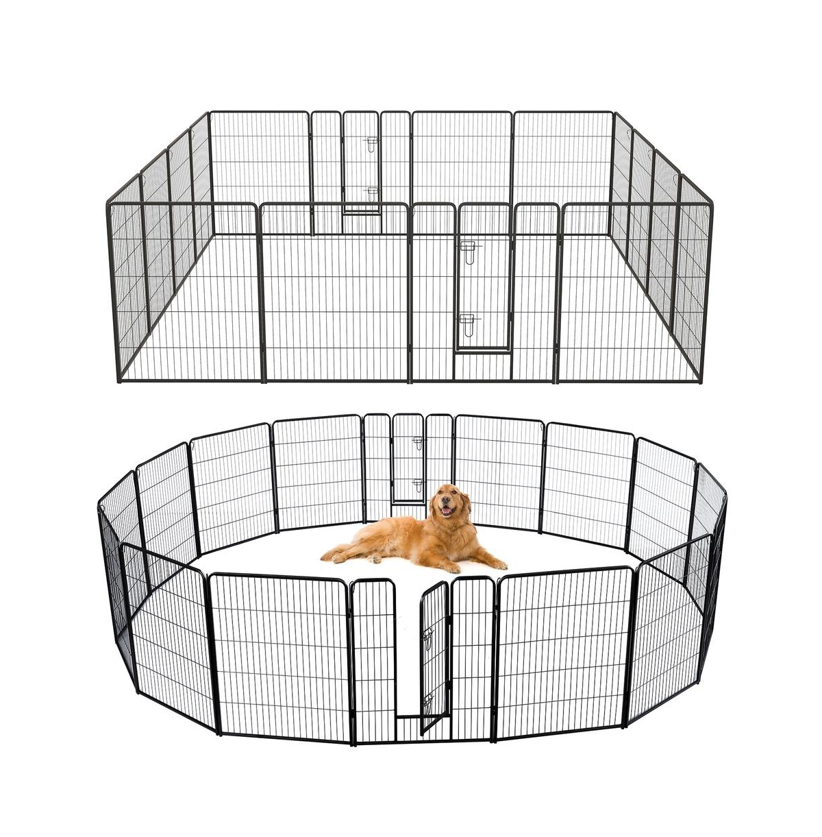 Click here for Ruie 16-Panel Dog Playpen with Adjustable Height a... prices