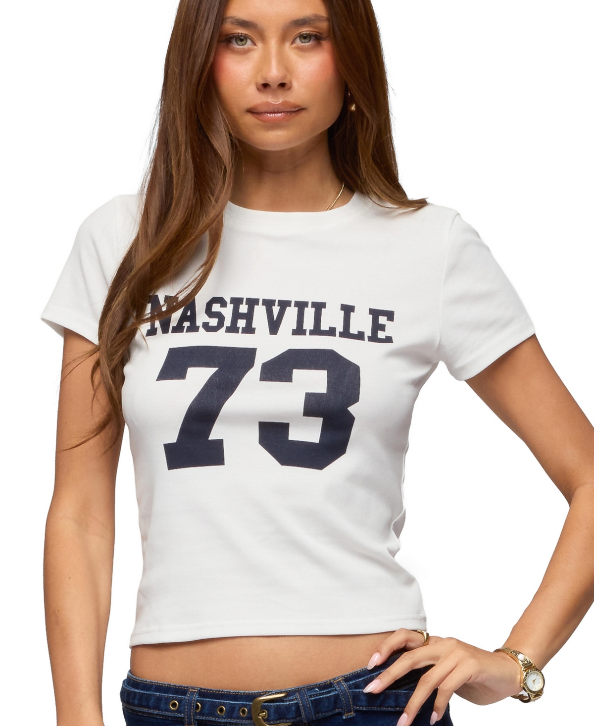 Click here for Womens Nashville T Shirt - White prices