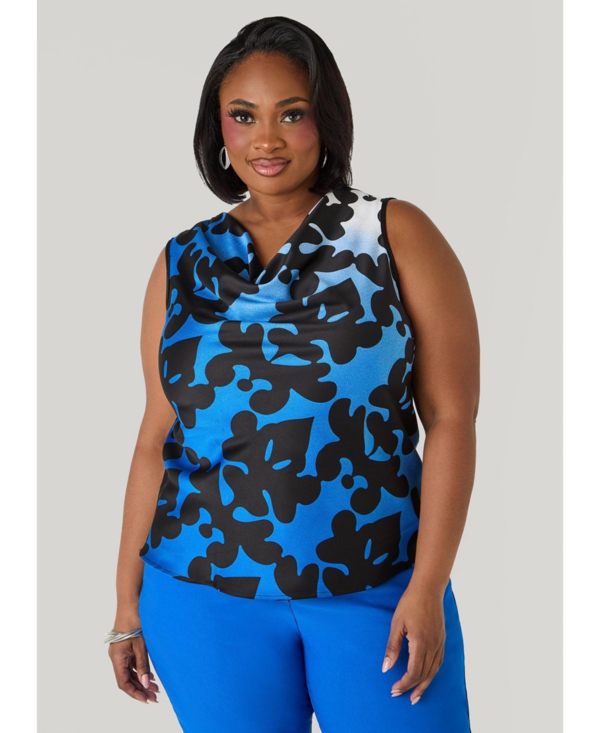 Click here for Ashley Stewart Womens Ombre Printed Satin Tank prices