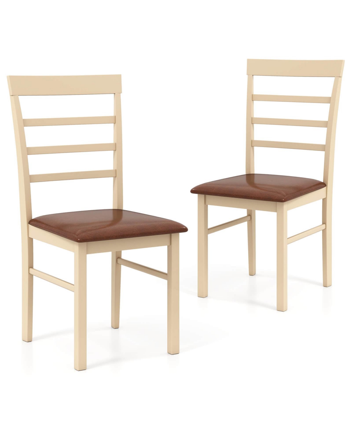 Click here for Costway Wooden dining chair with rubber wood frame... prices