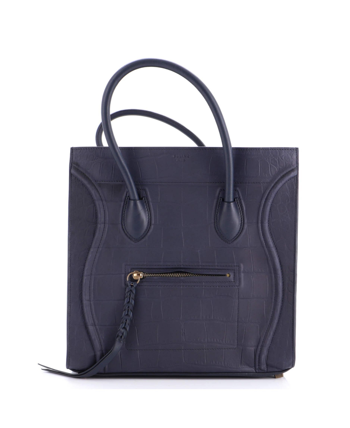 Click here for Pre-Owned Celine Medium Phantom Bag Embossed Leath... prices