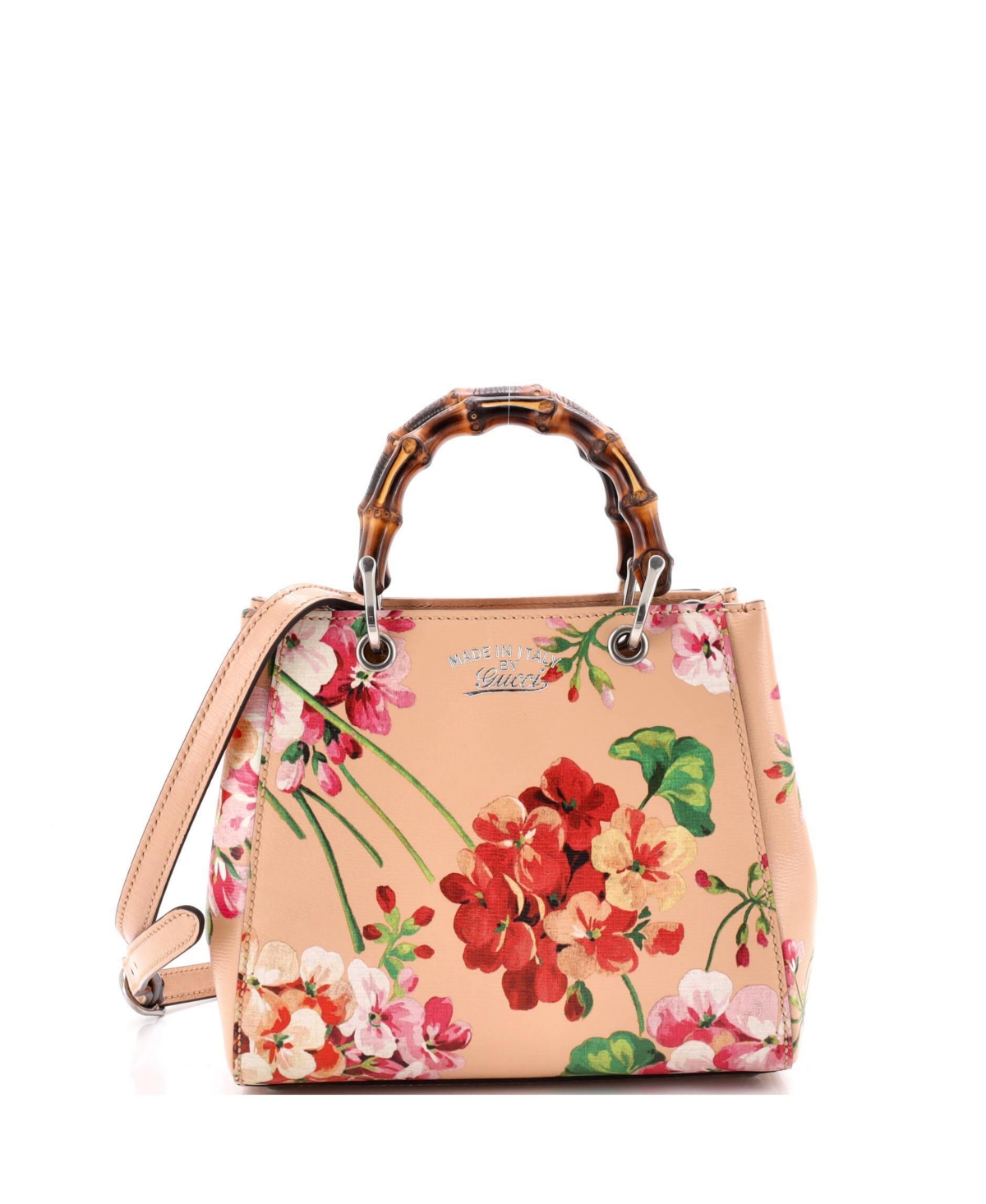Click here for Pre-Owned Gucci Mini Bamboo Shopper Tote Blooms Pr... prices
