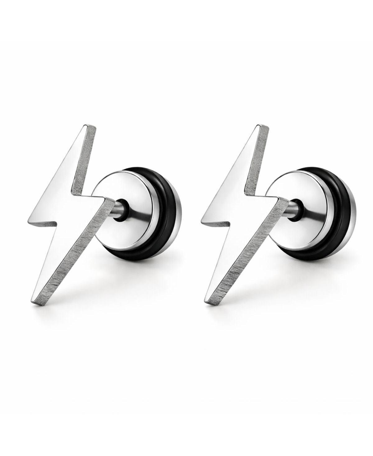 Click here for Rebl Jewelry Womens Lightning Bolt Screwback Stud... prices